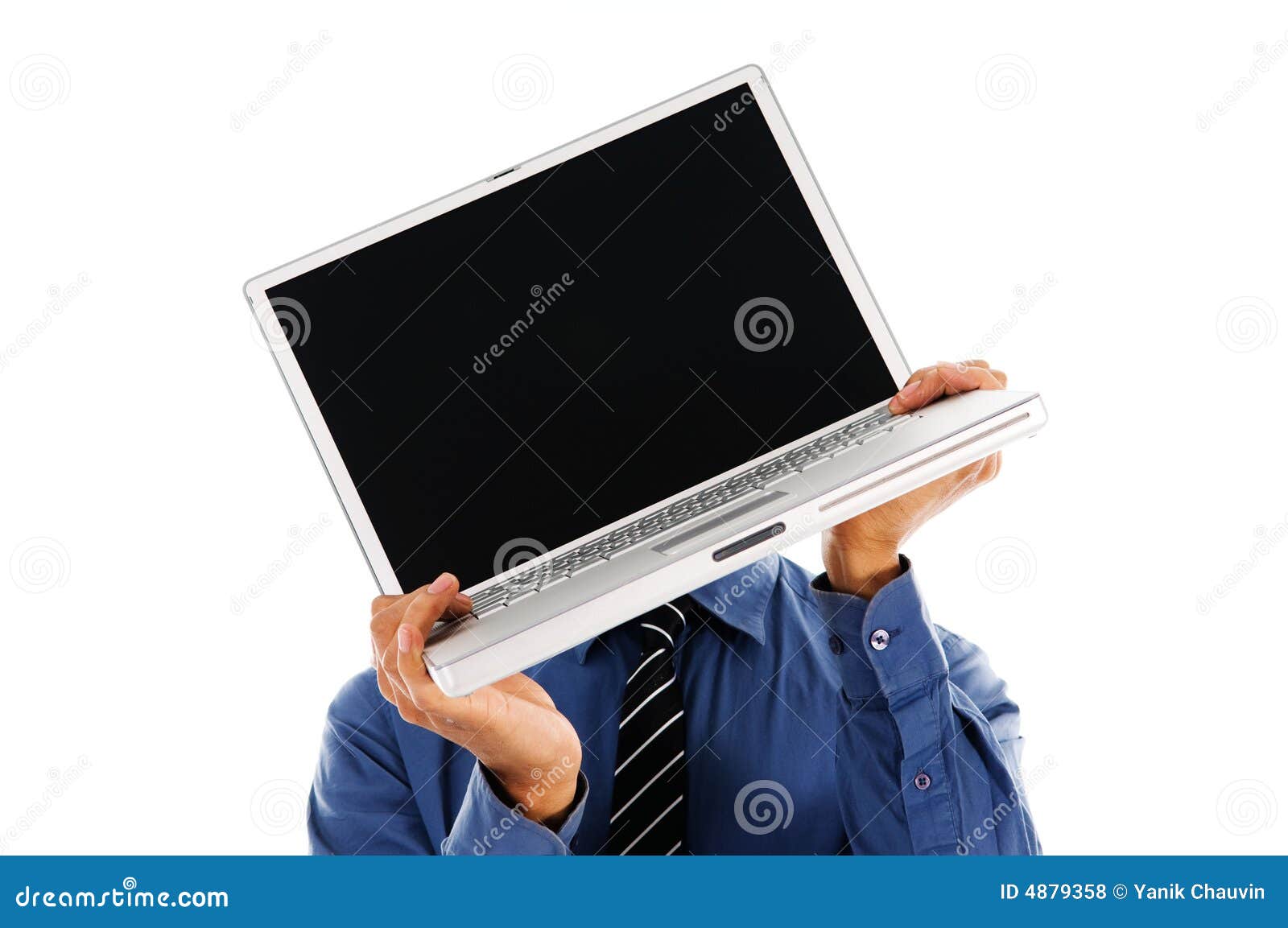 Laptop Head stock photo. Image of advertisement, commerce - 4879358