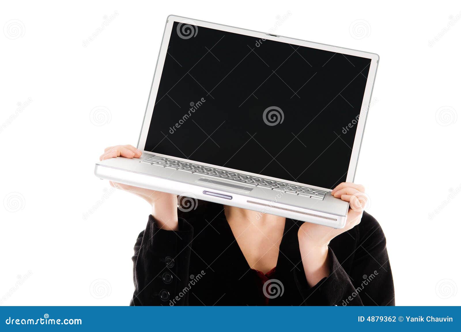 Laptop Head stock photo. Image of executive, professional - 4879362