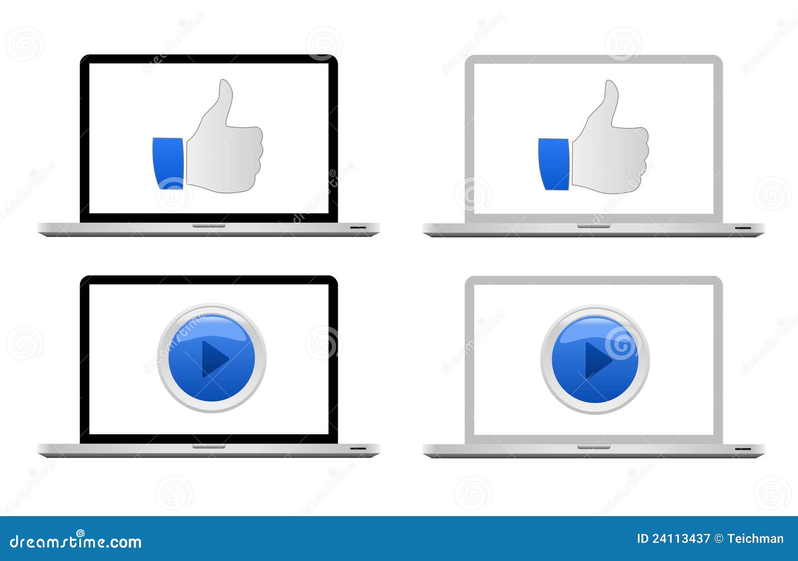 Laptop with icon editorial photography. Illustration of computer - 24113437