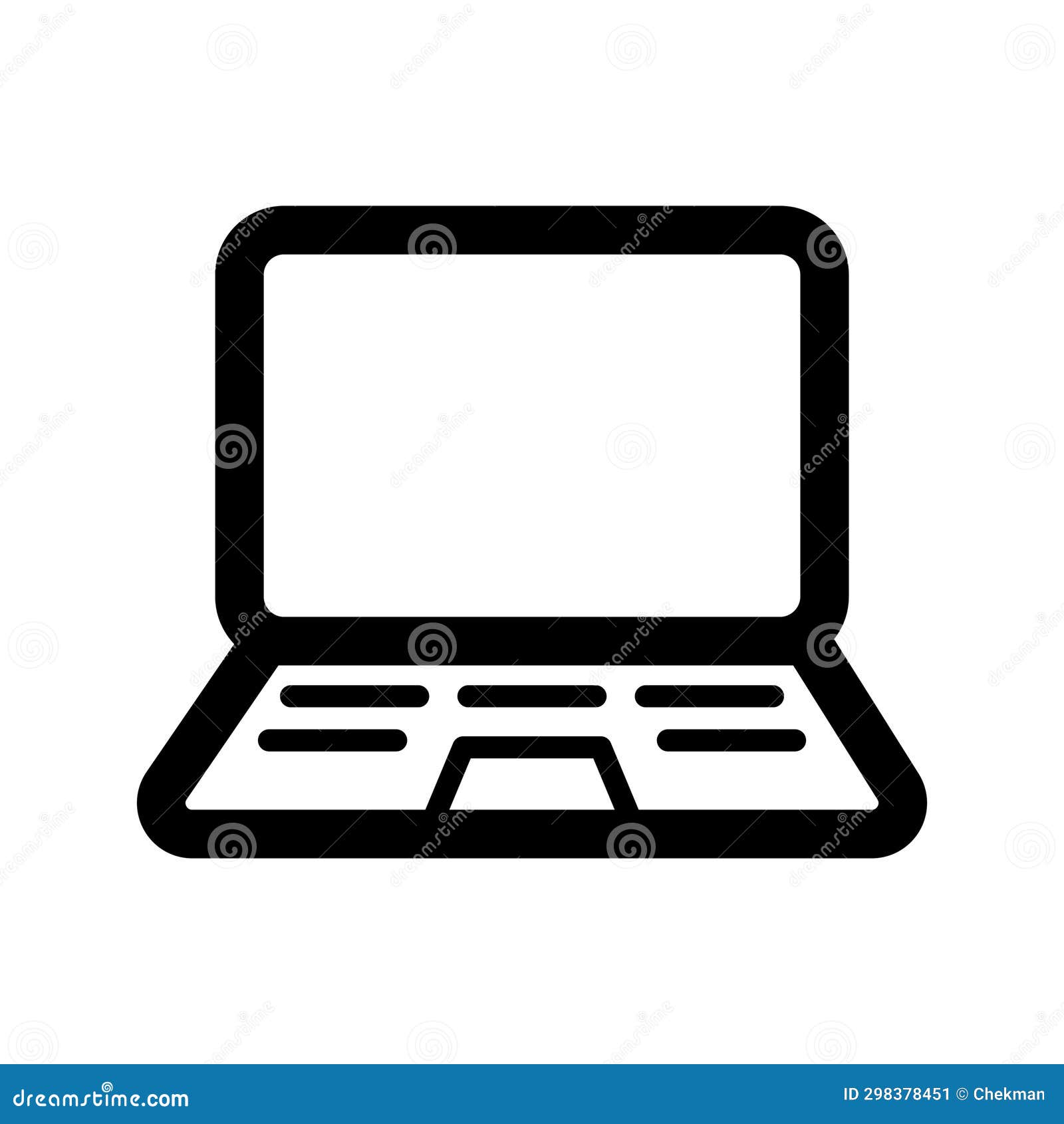 Laptop Icon. Black Notebook Icon in Flat Style Stock Vector ...