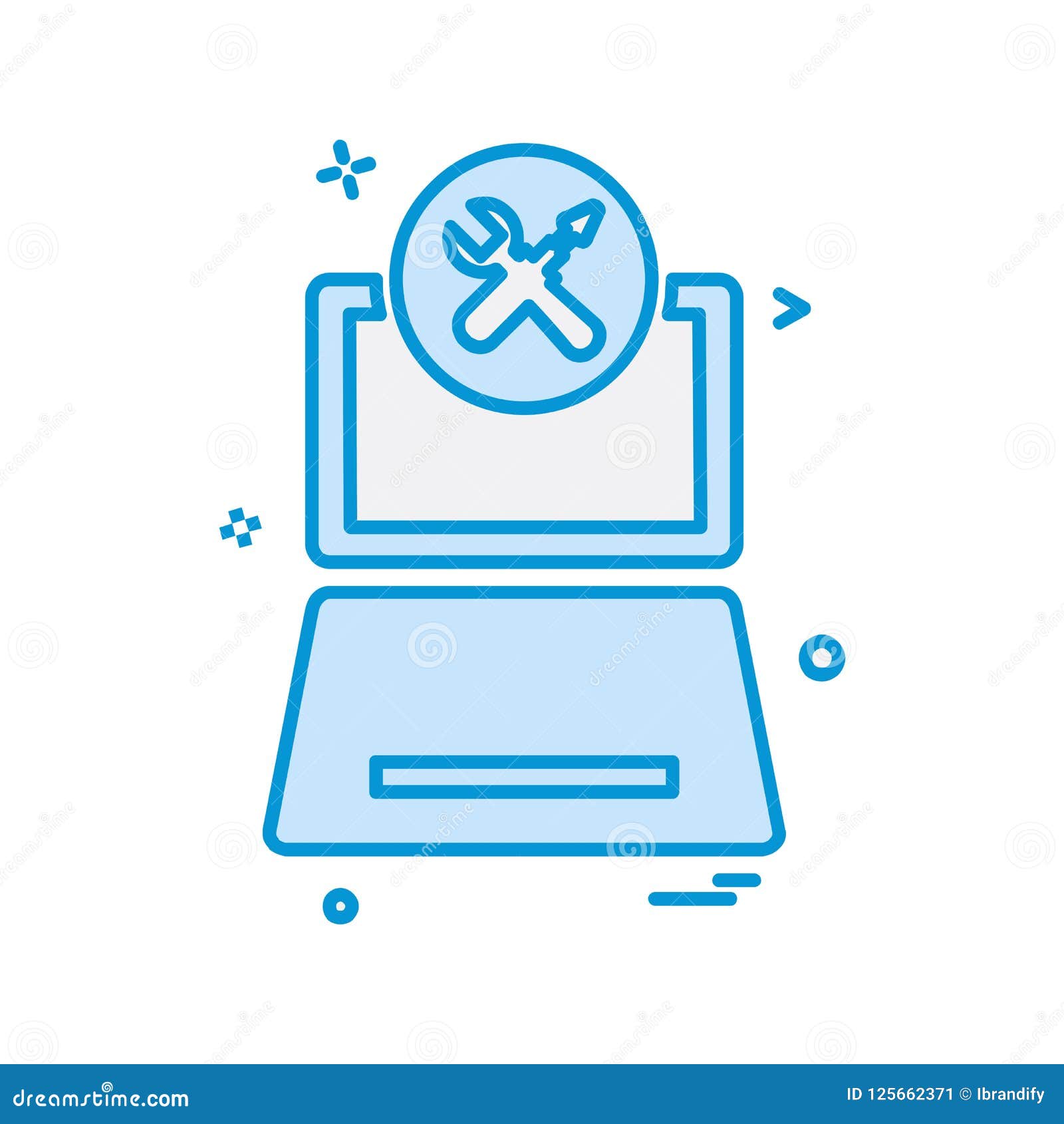 Laptop icon design vector stock vector. Illustration of phone - 125662371