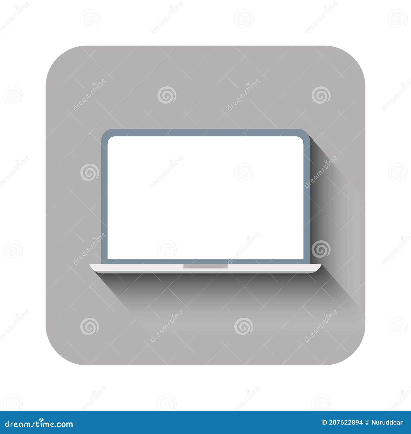 Laptop Icon Flat Design for Web. Vector Illustration Stock Vector ...