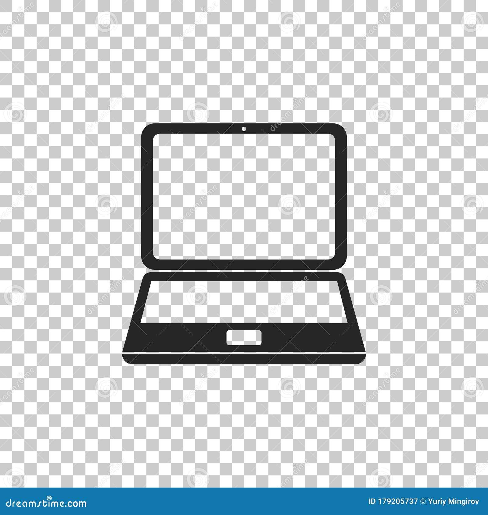 Laptop Icon Isolated on Transparent Background. Computer Notebook with ...