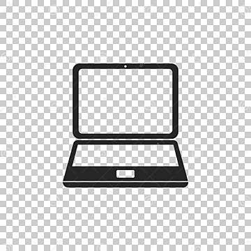 Laptop Icon Isolated on Transparent Background. Computer Notebook with ...