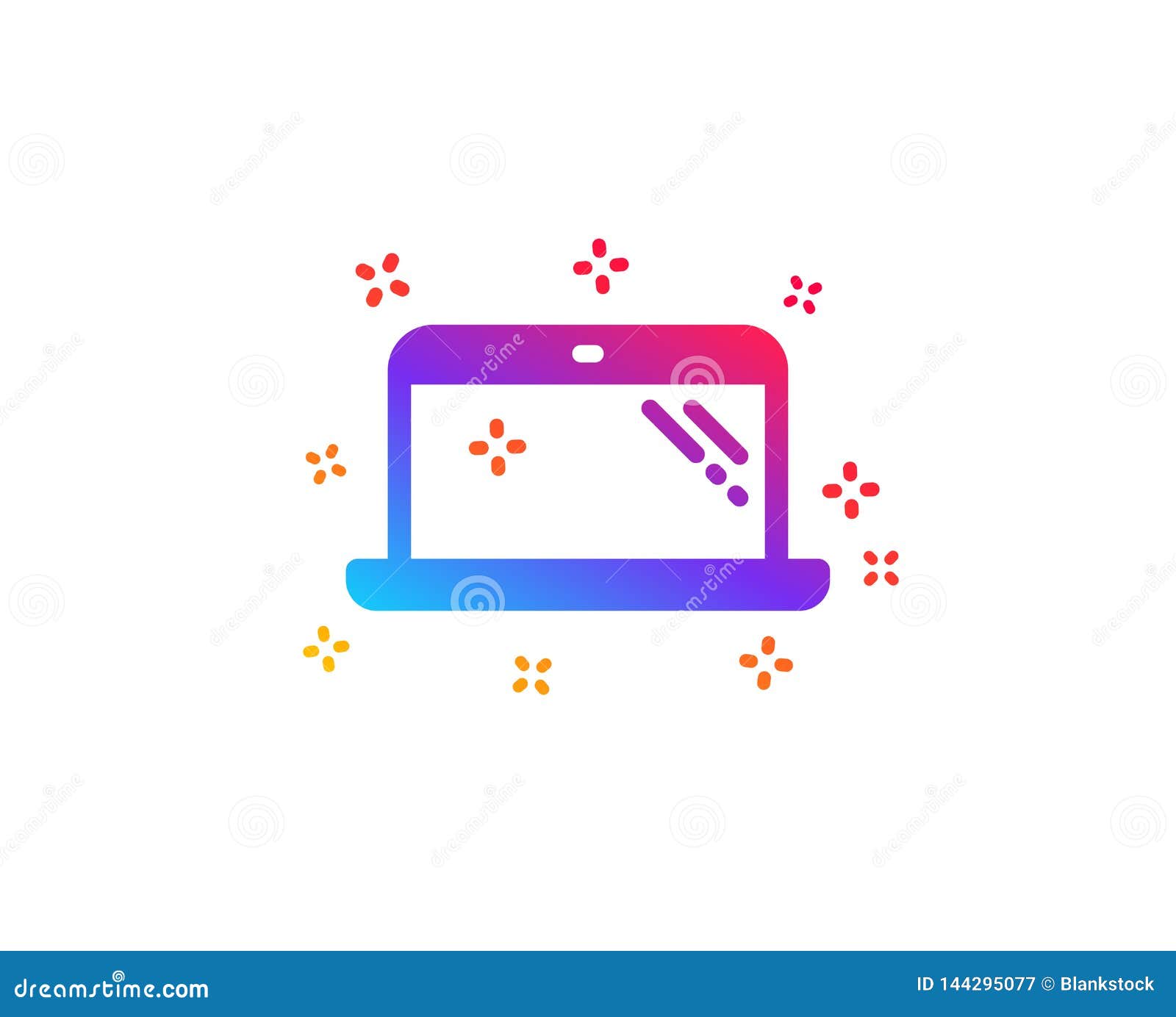 Laptop Icon. Mobile Computer Device Sign. Vector Stock Vector ...