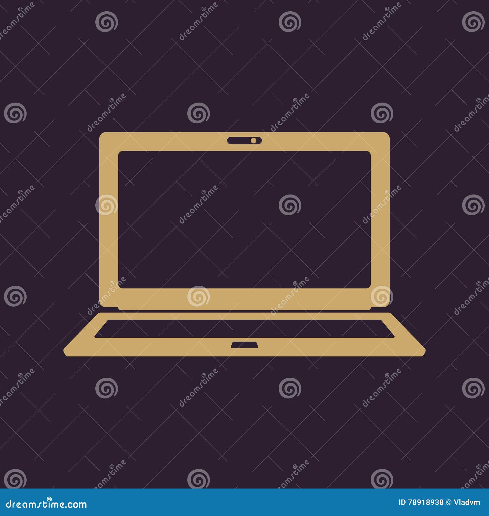 The Laptop Icon. Notebook Symbol Stock Vector - Illustration of flat ...