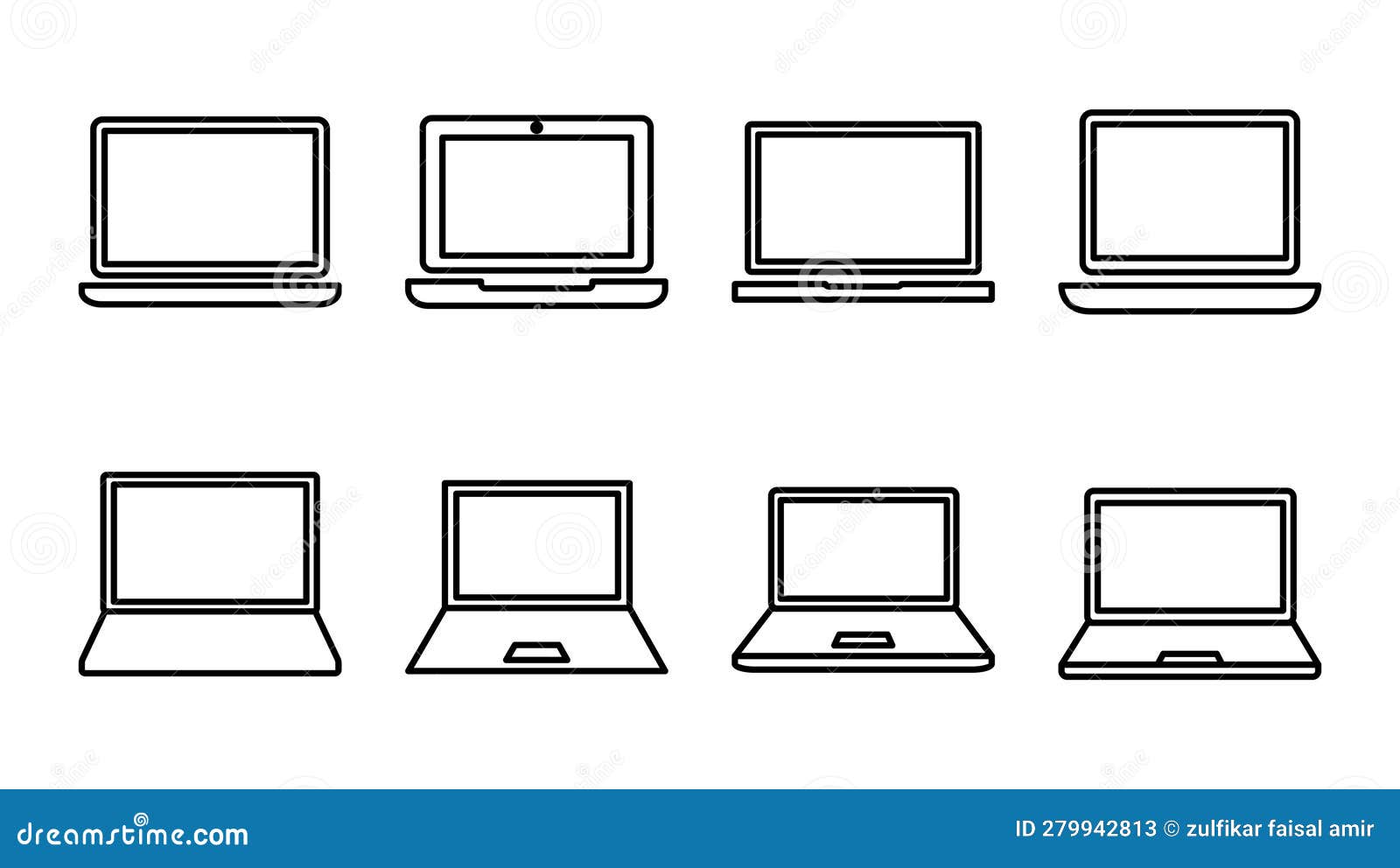 Laptop Icon . Computer Icon Vector Stock Vector - Illustration of ...