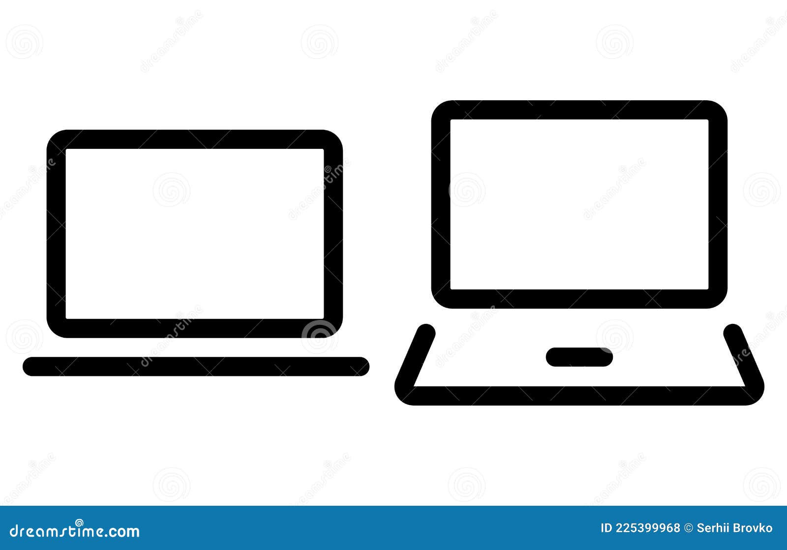 Laptop Icon Set. Computer Icon Stock Vector - Illustration of icons ...