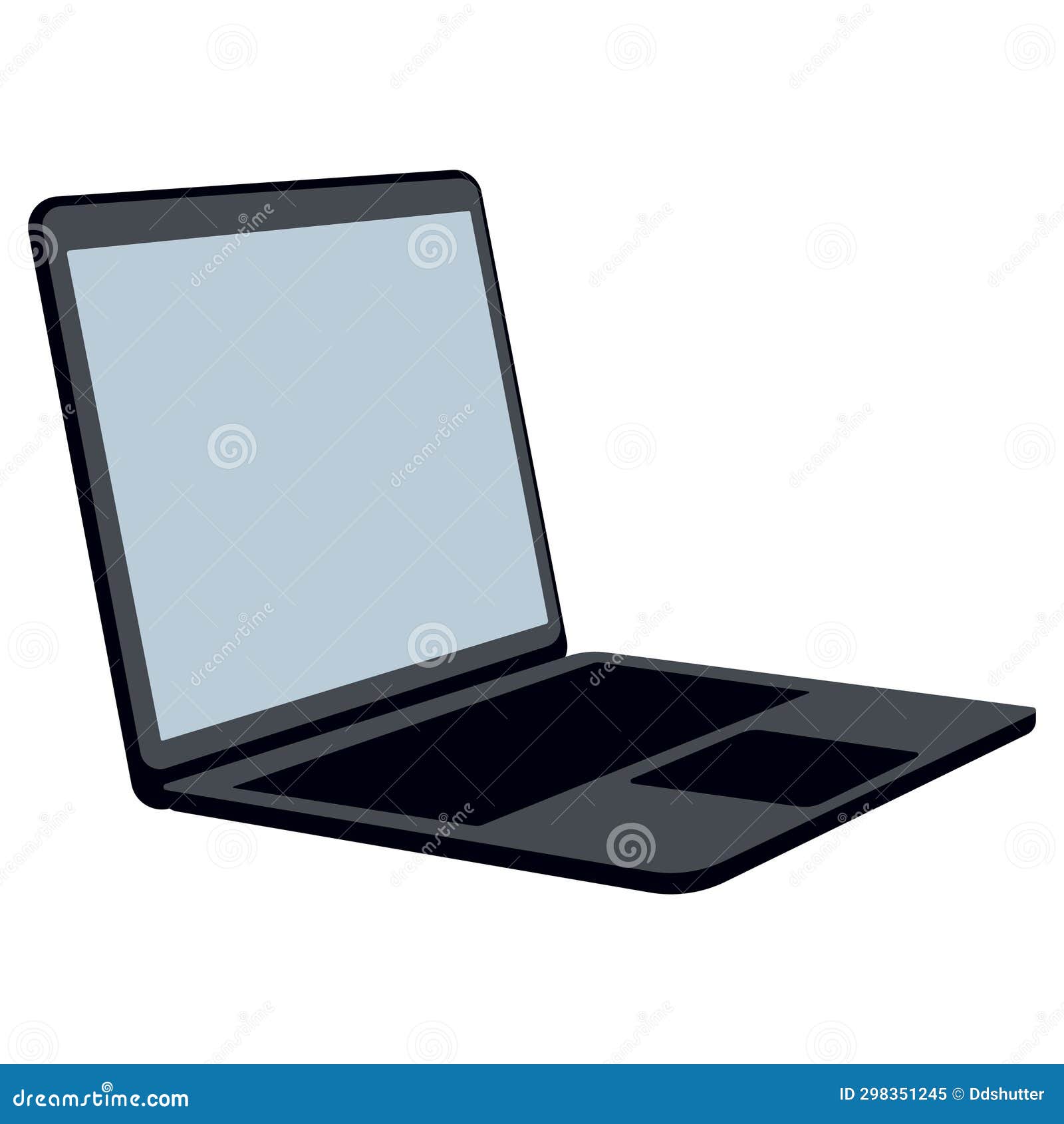 Laptop Icon Side View. Vector Illustration. Stock Vector - Illustration ...