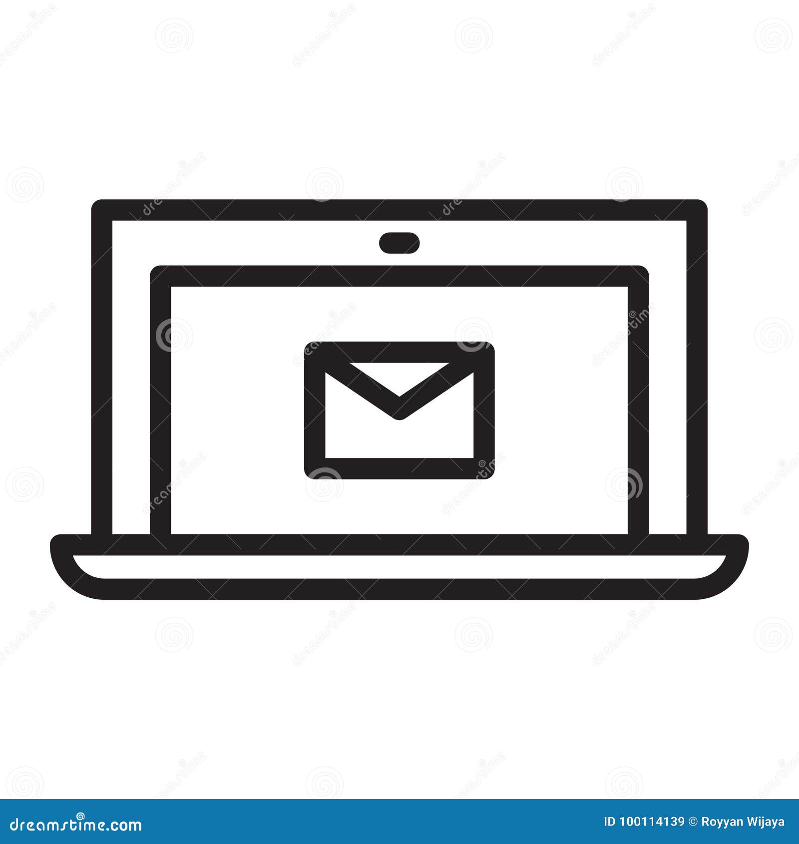 Laptop Email stock vector. Illustration of identity - 100114139