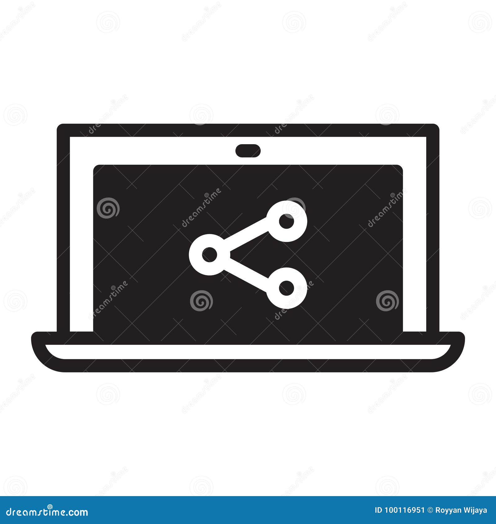 Laptop Share stock vector. Illustration of abstract - 100116951