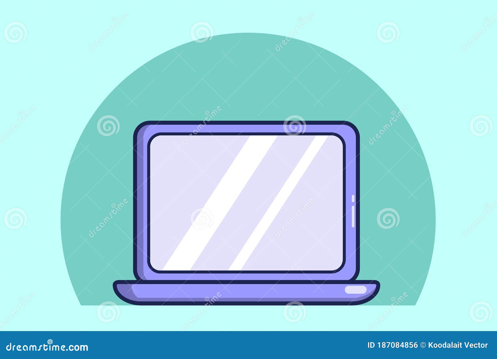 Laptop Icon. Vector Illustration Stock Vector - Illustration of graphic ...