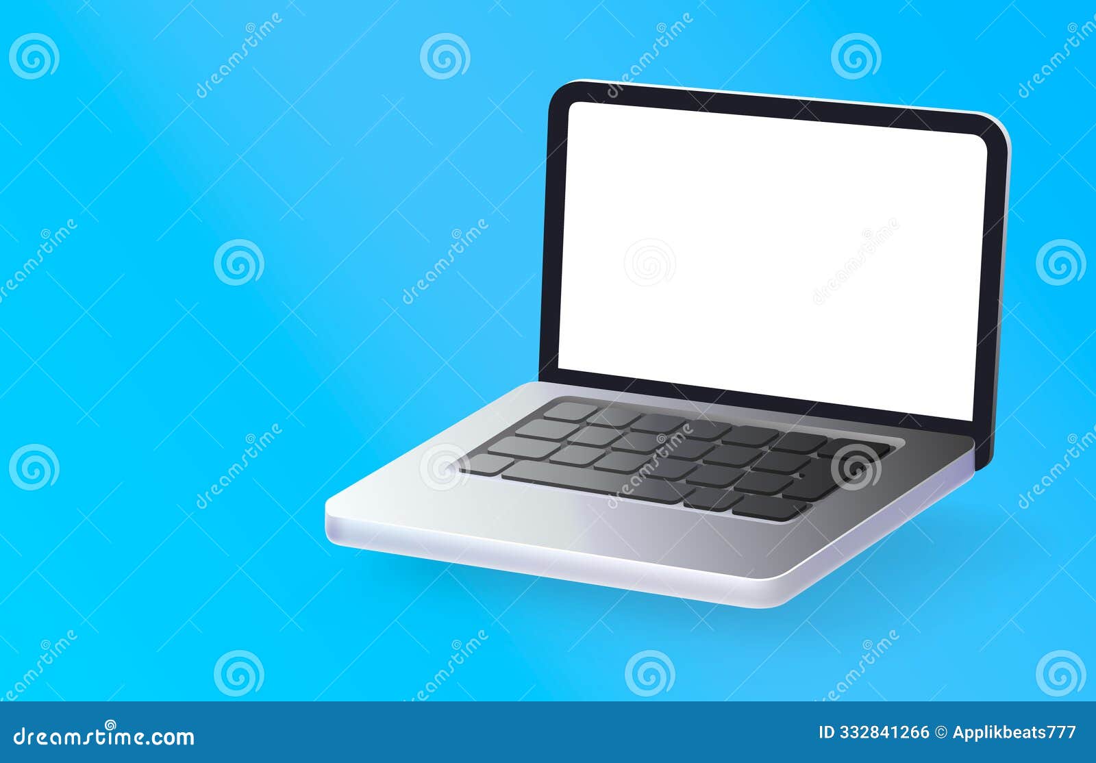 Laptop Icon, White Screen, Computer Frame Work. Vector Illustration ...