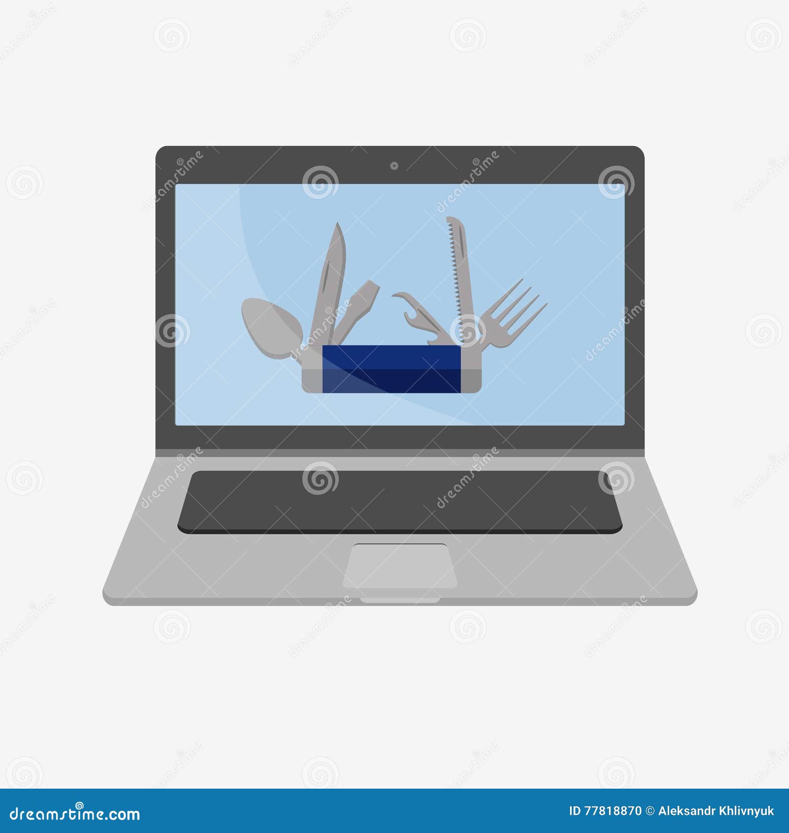 Laptop illustration icon stock illustration. Illustration of device ...