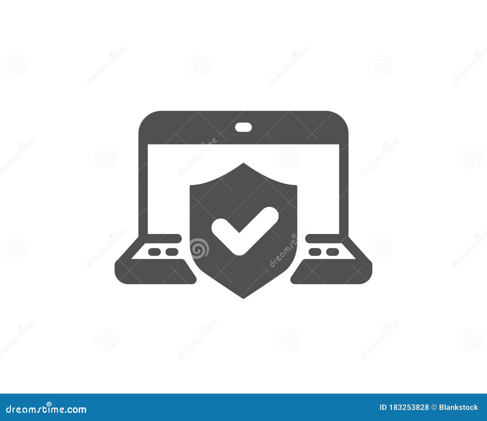 Laptop Insurance Hand Icon. Risk Coverage Sign. Vector Stock Vector ...