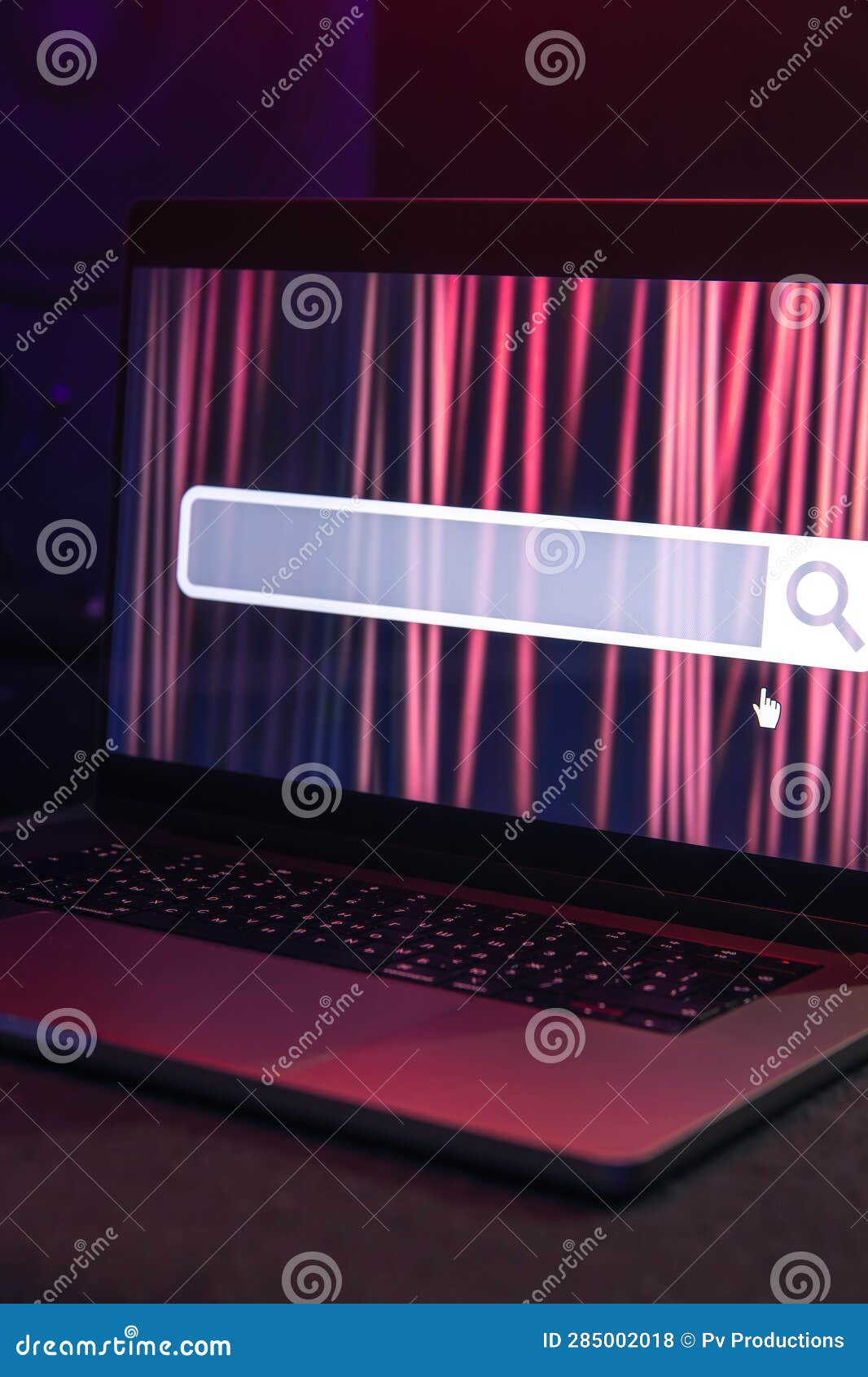 Laptop with Internet Browser Search Bar on Screen. Stock Photo - Image ...
