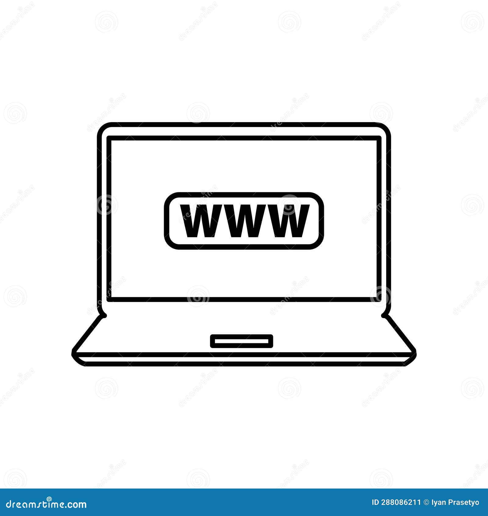 Laptop - Internet Icon Vector Stock Vector - Illustration of network ...