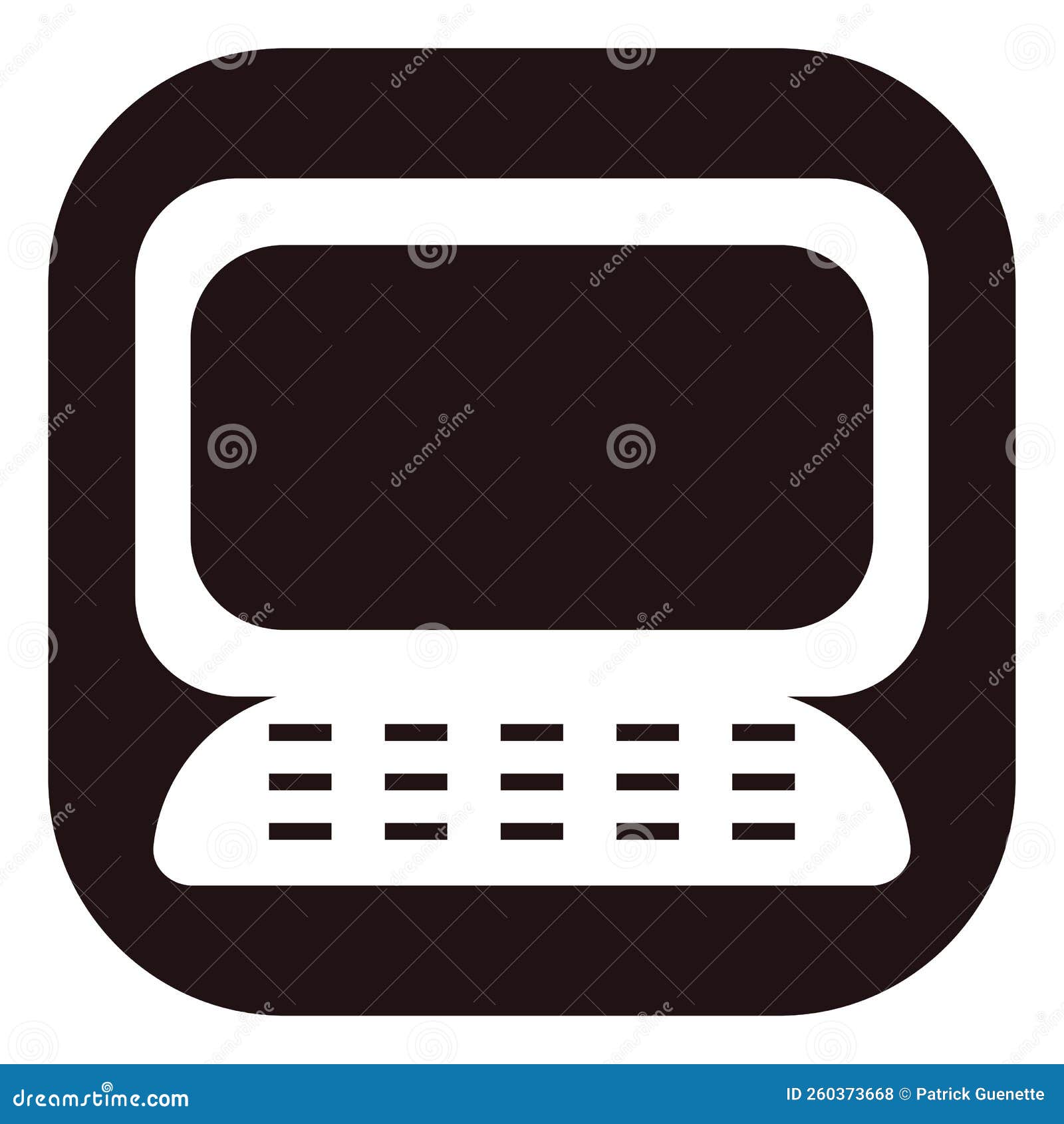 Laptop for Internet Search, Icon Stock Vector - Illustration of ...