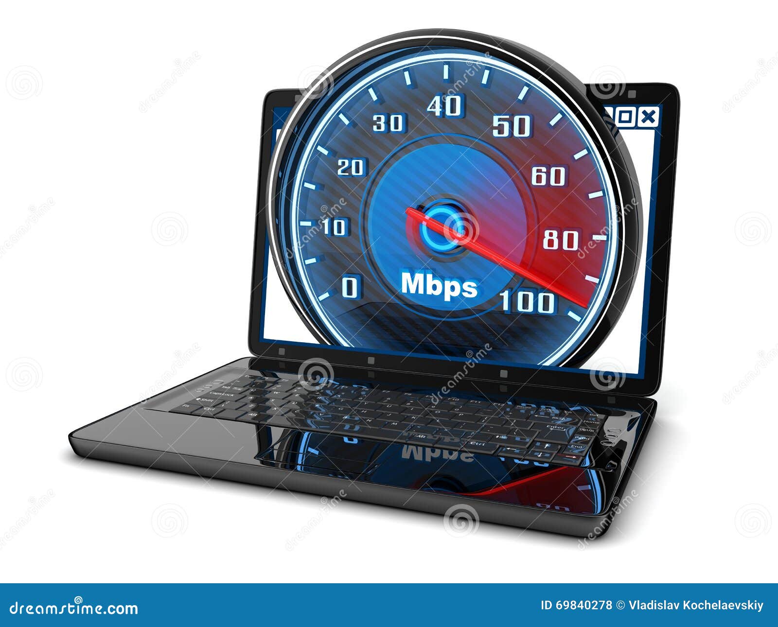 Internet Speed Test Template Cartoon Vector | CartoonDealer.com #37037231