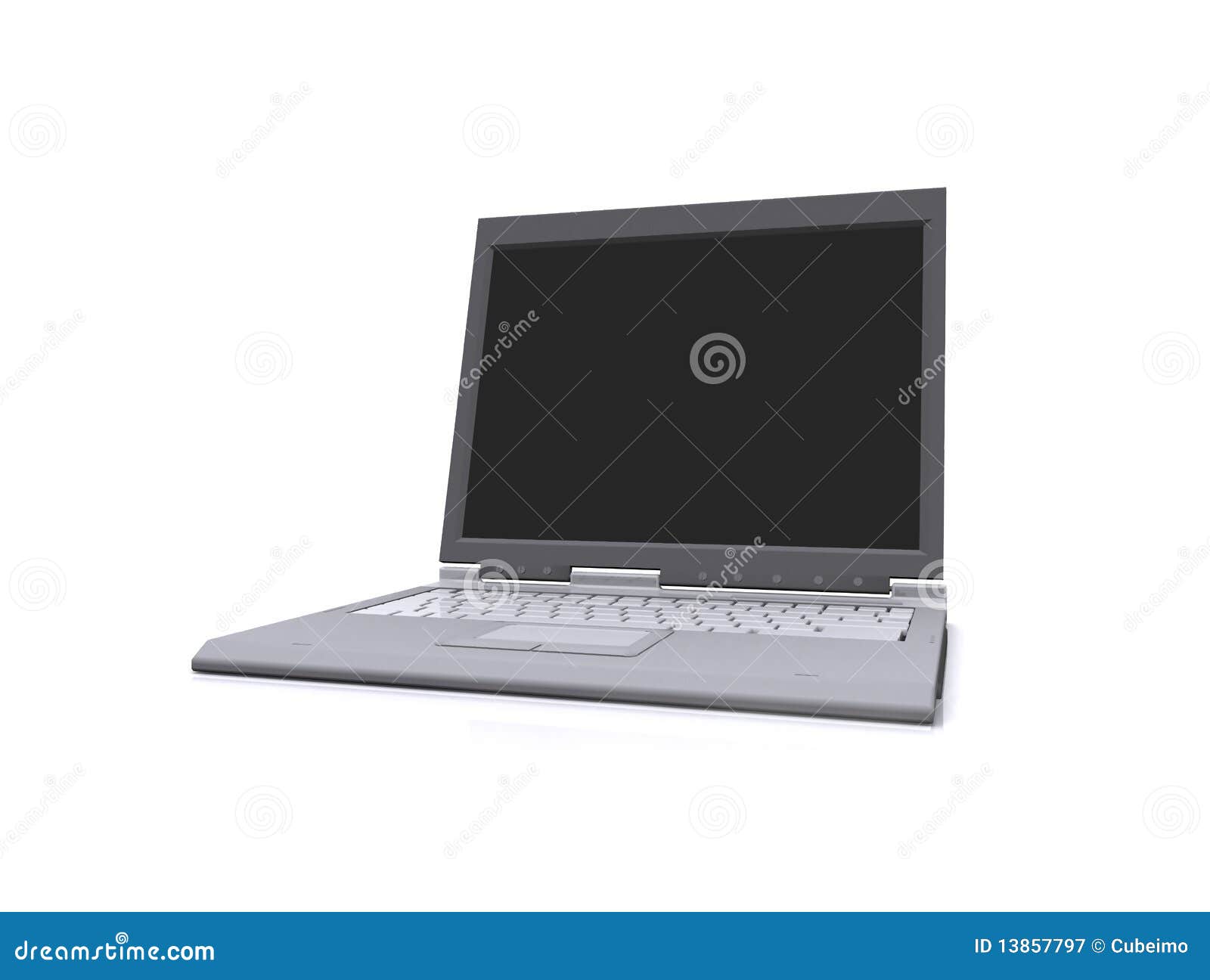 Laptop isolated stock image. Image of single, clipping - 13857797