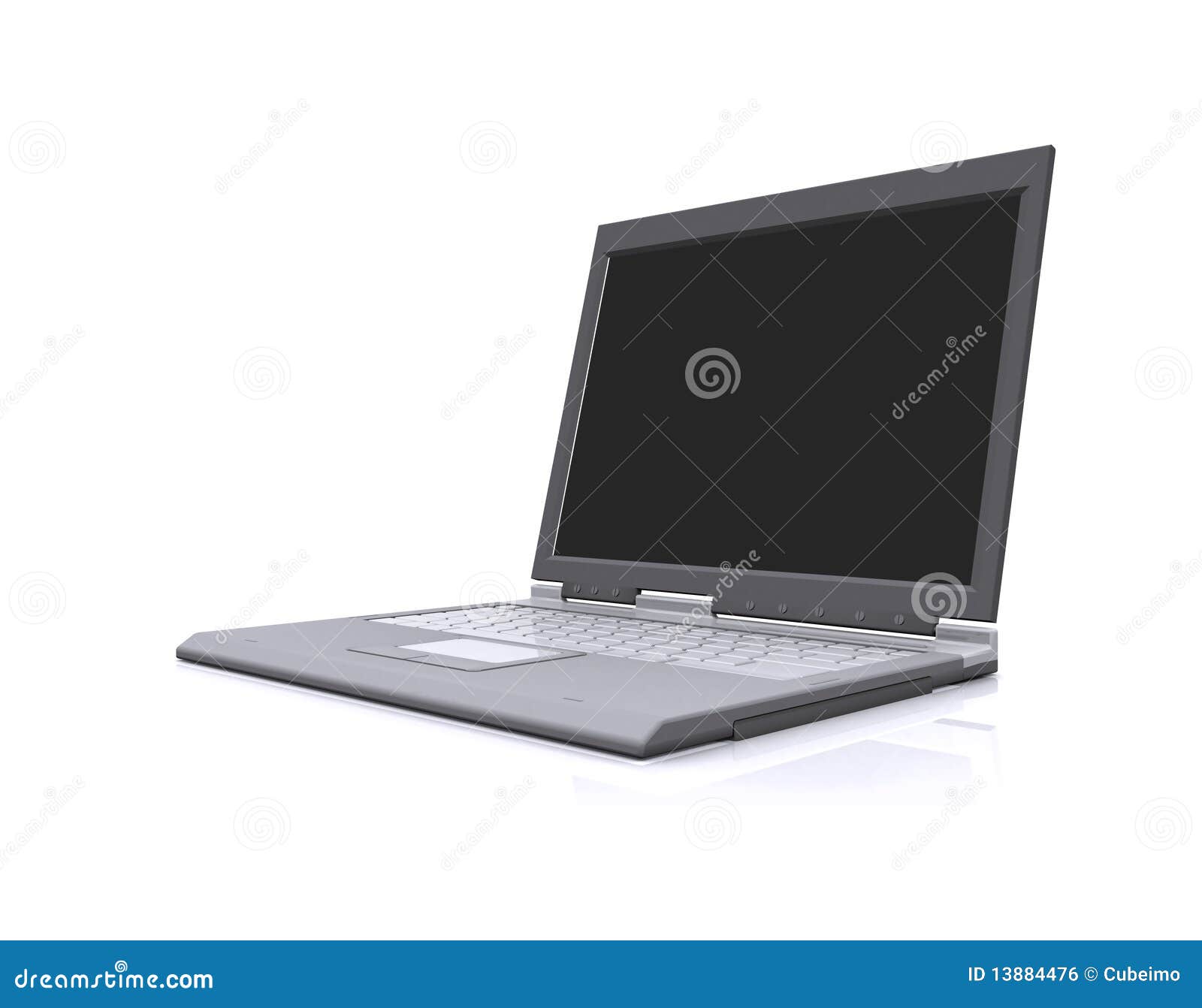 Laptop isolated stock illustration. Illustration of computer - 13884476
