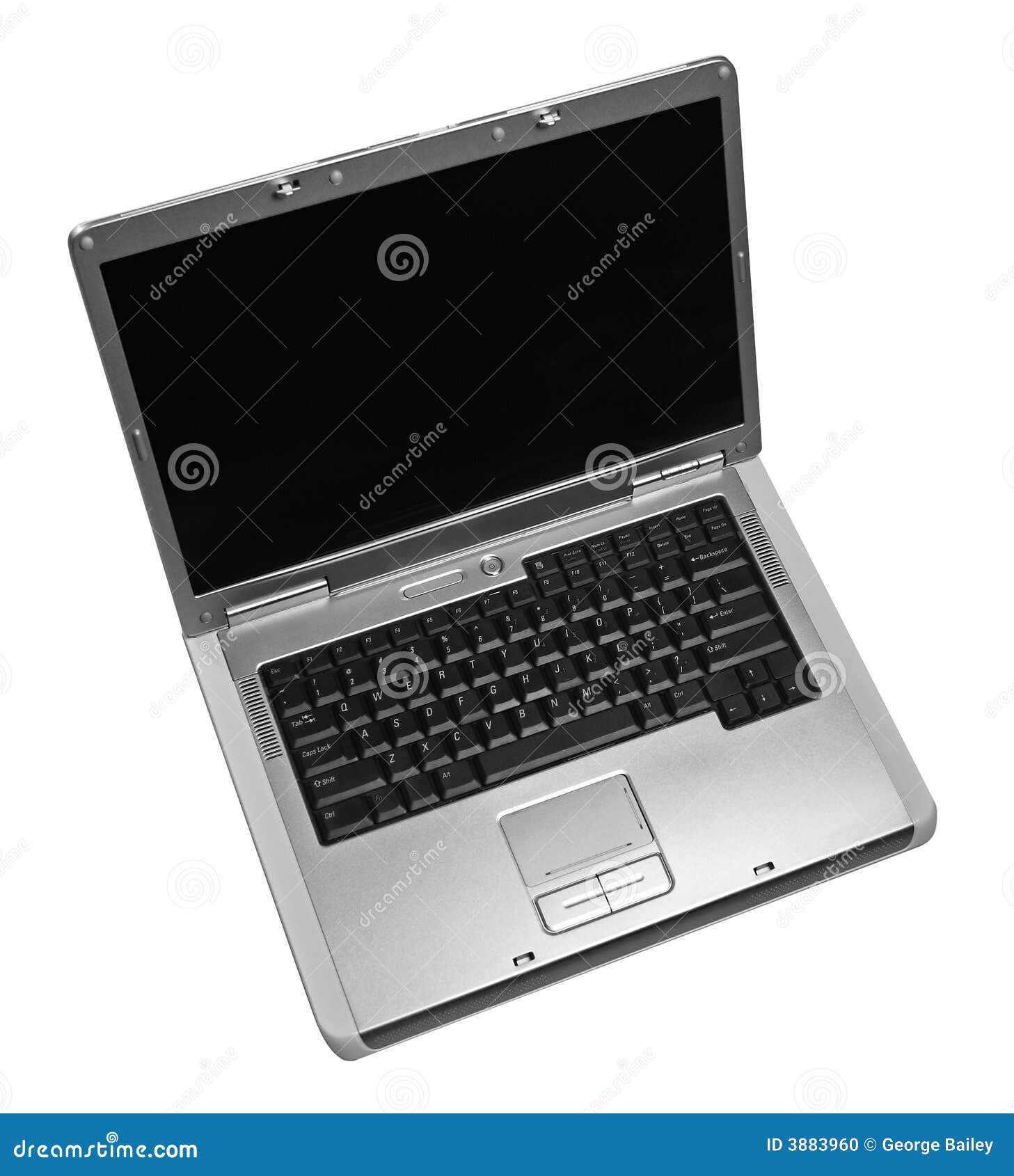 Laptop isolated stock photo. Image of black, buttons, macro - 3883960