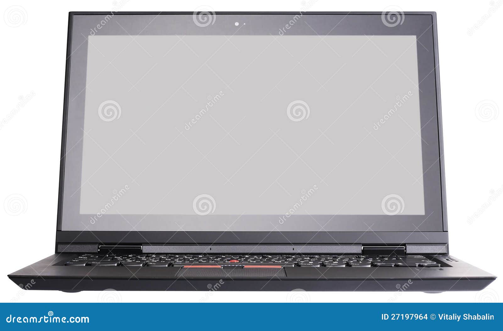 Laptop isolated front view stock photo. Image of horizontal - 27197964