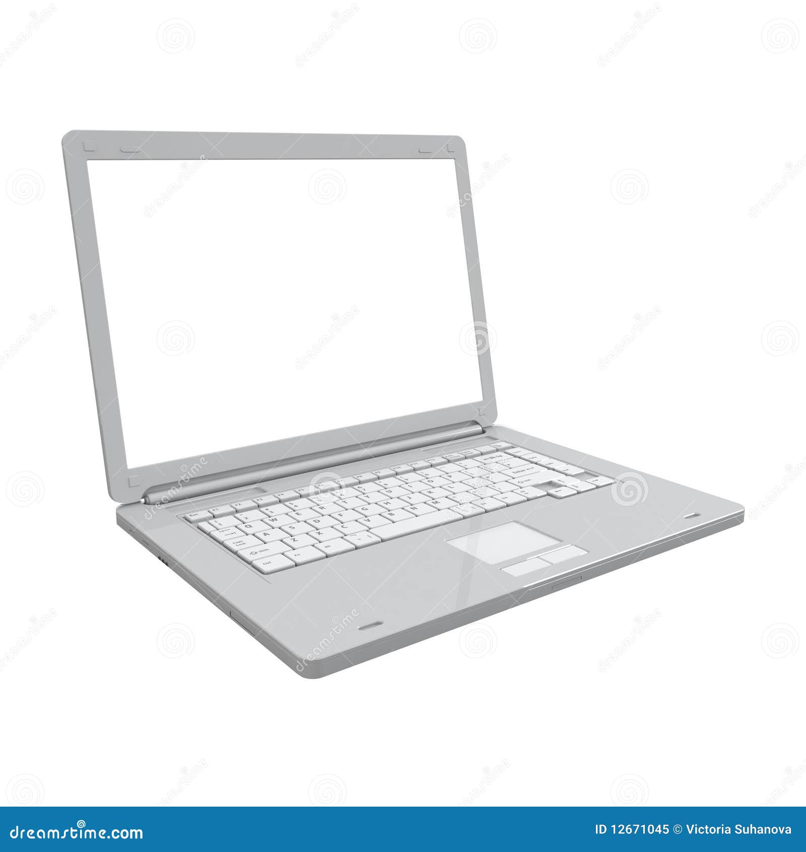 Laptop Isolated Perspective View Stock Image - Image of view, laptop ...