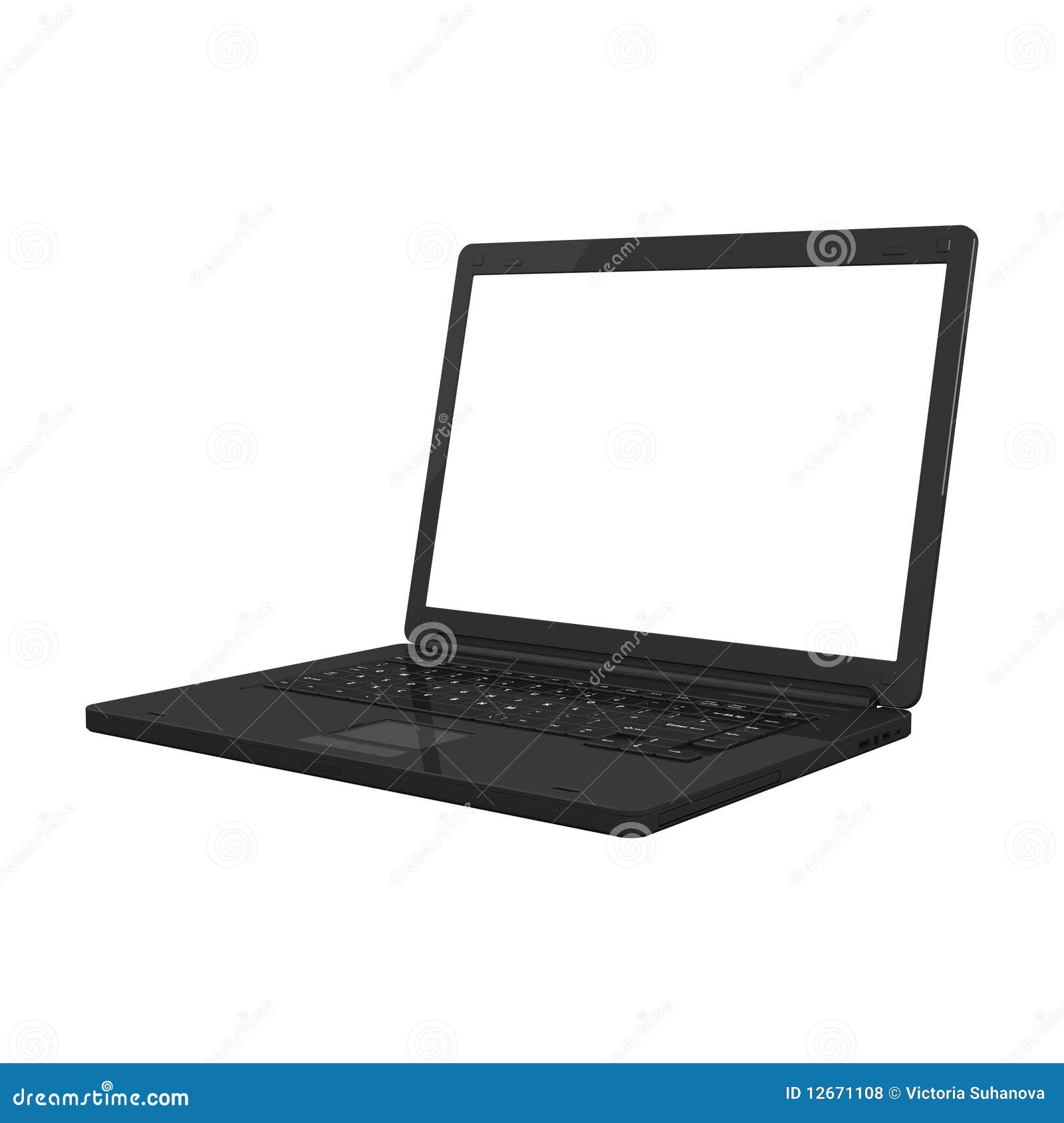 Laptop Isolated Perspective View Stock Illustration - Illustration of ...