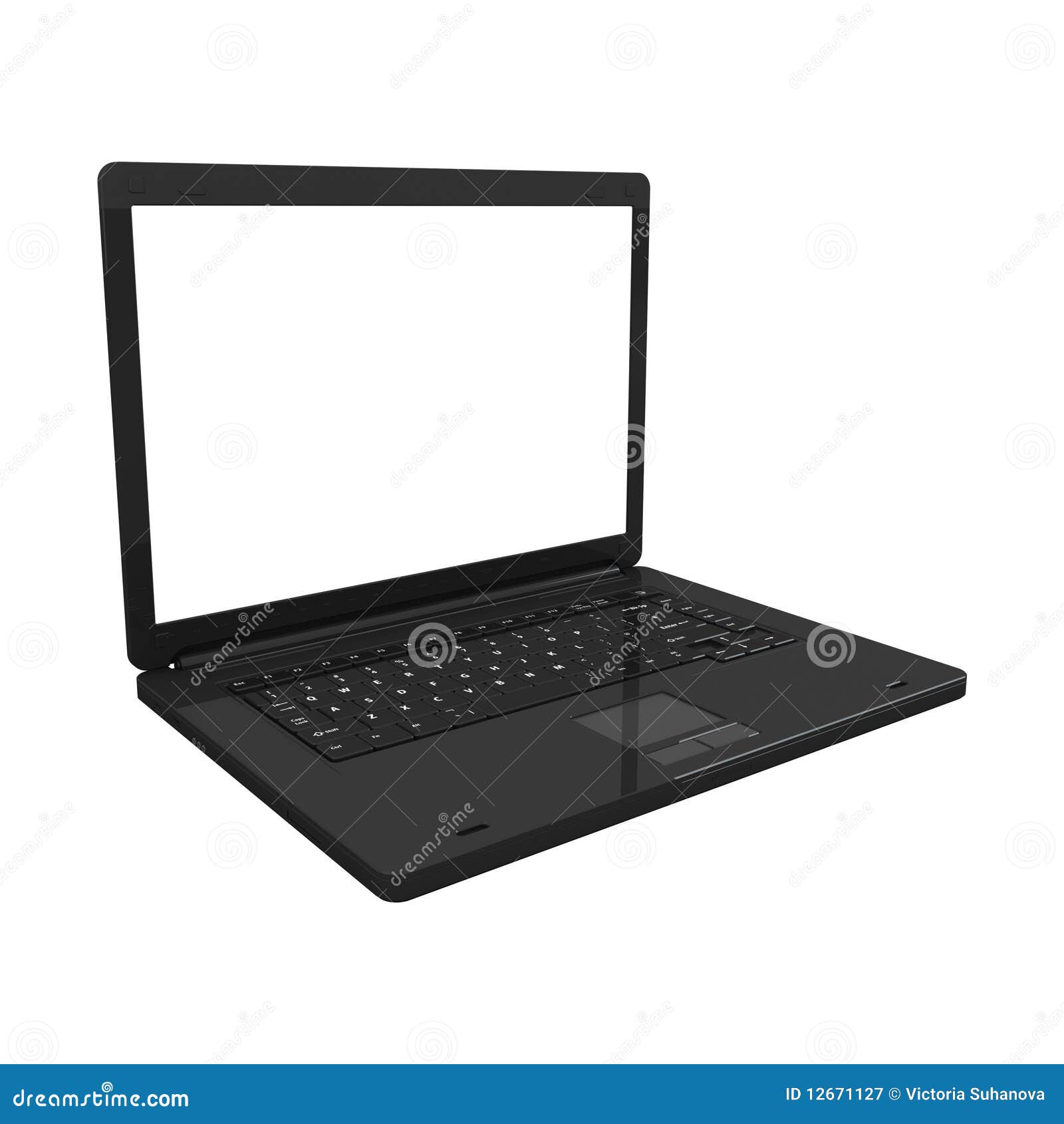 Laptop Isolated Perspective View Stock Illustration - Illustration of ...