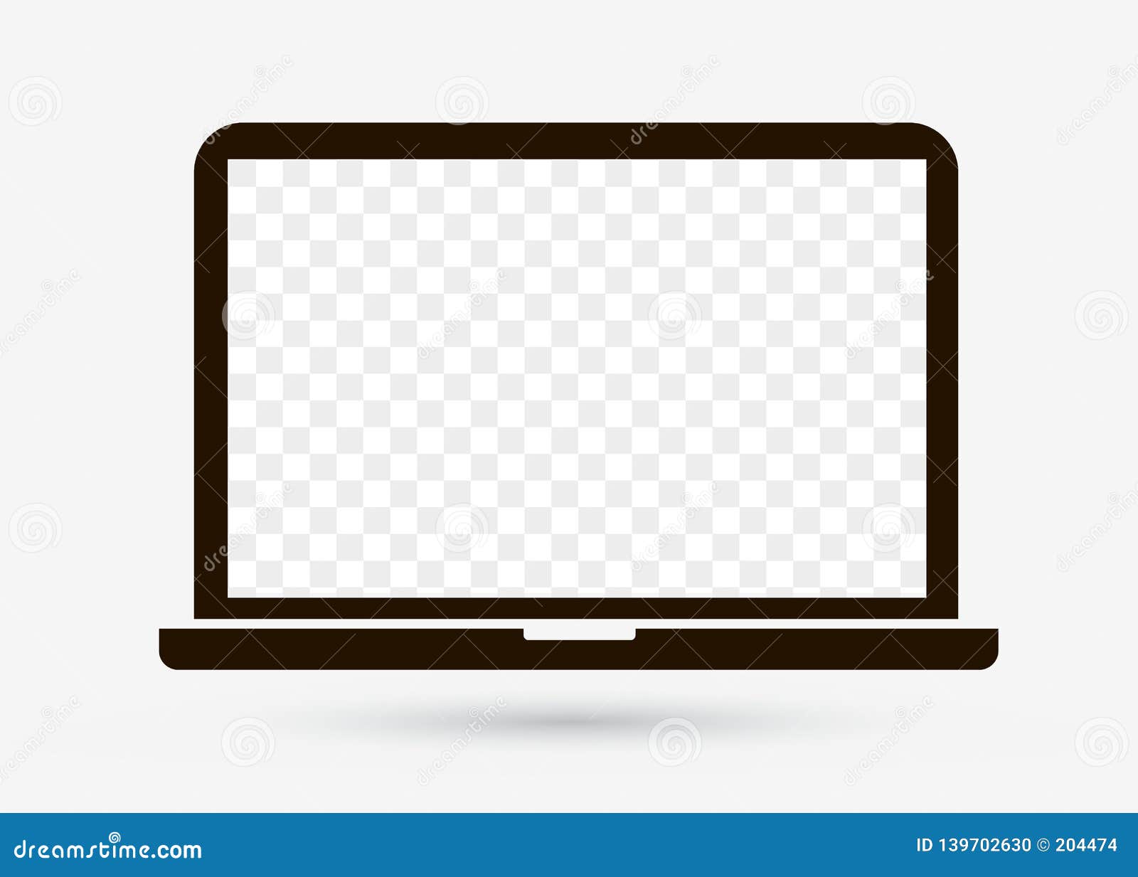 Laptop Isolated Screen Flat Icon PC Computer Stock Vector - Illustration of open, white: 139702630