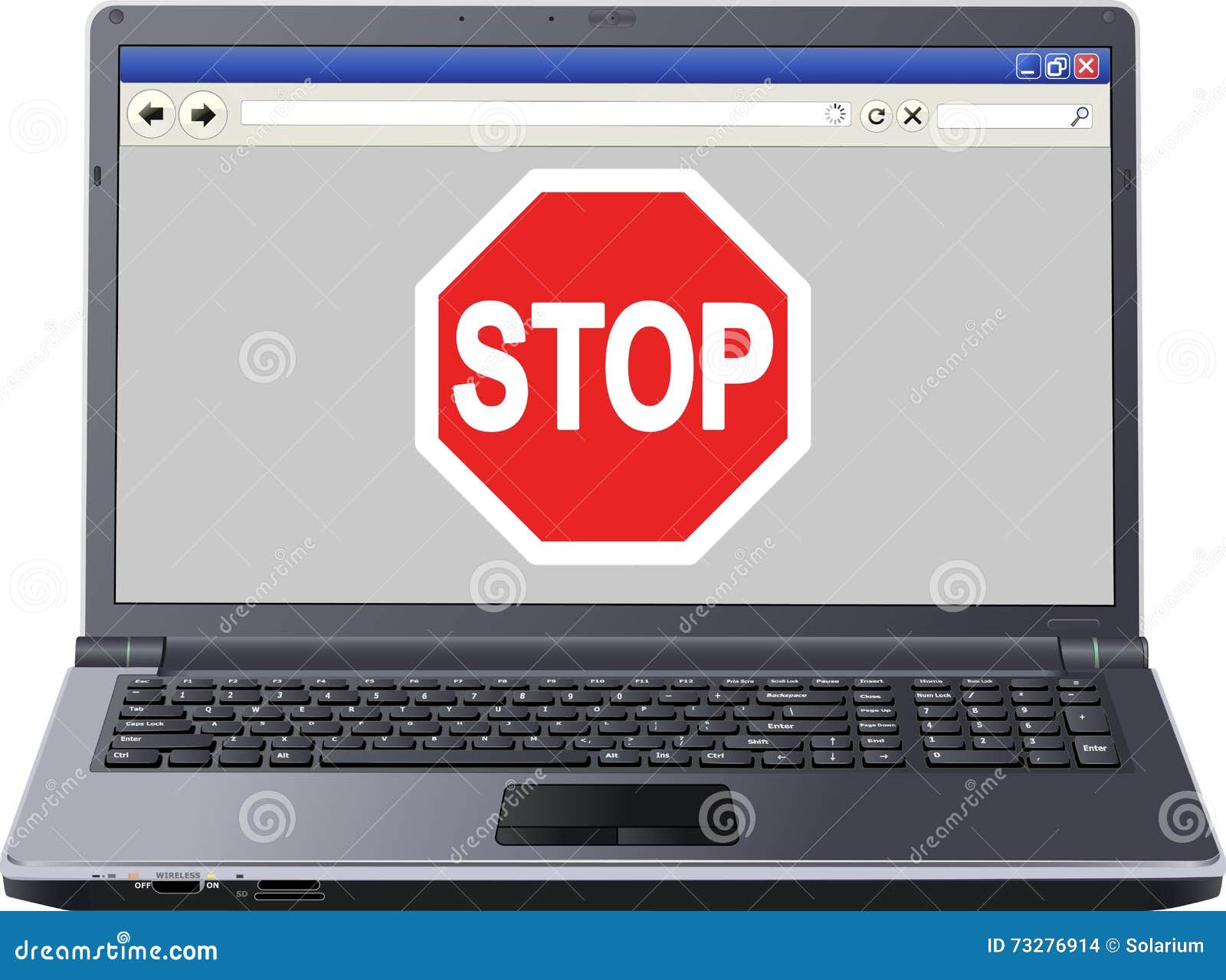 Laptop stock vector. Illustration of portable, computer - 73276914