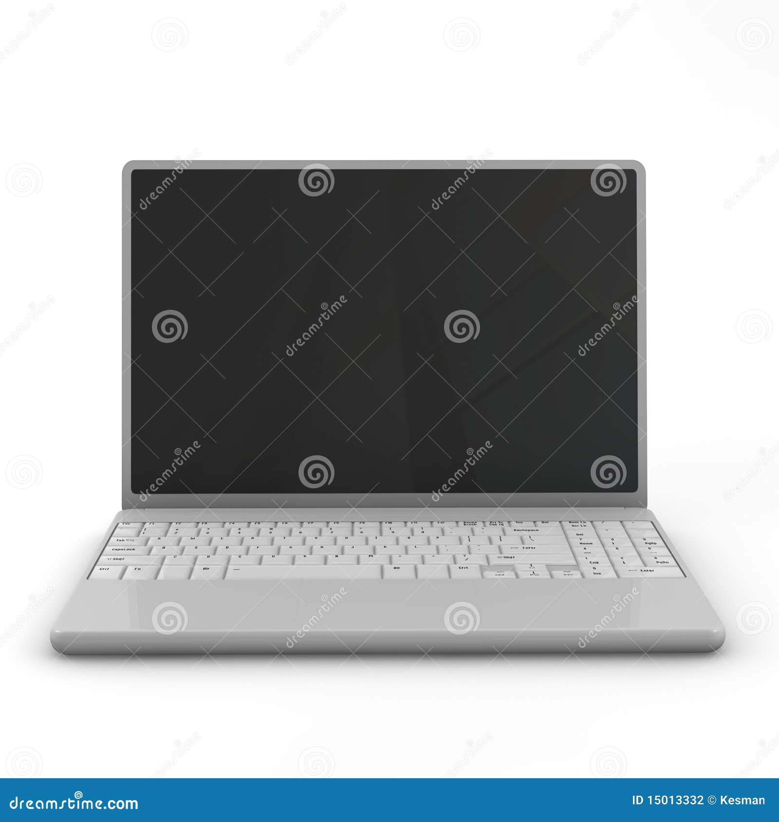 Laptop Isolated. Three-dimensional, Isolated on Stock Illustration ...