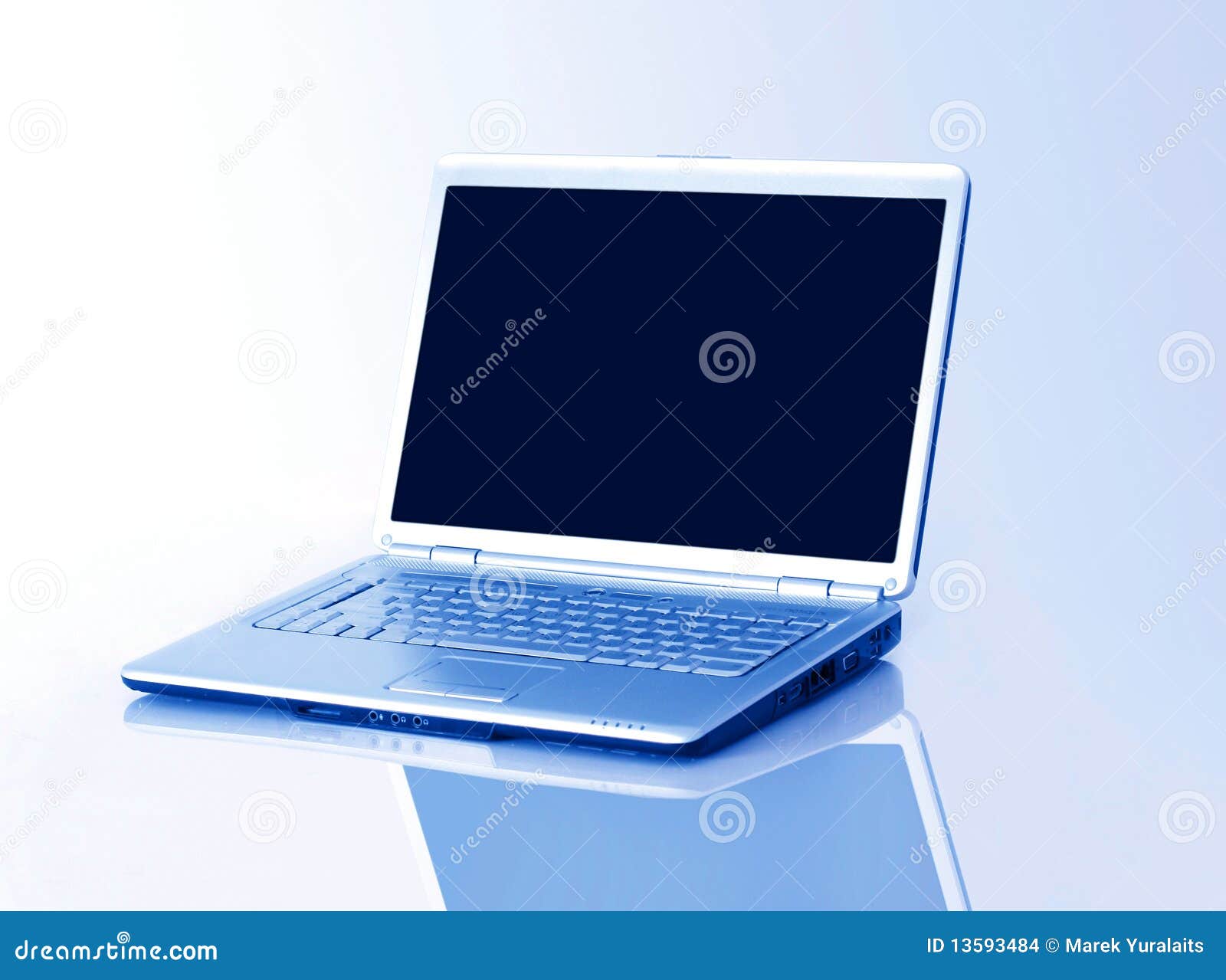 Laptop isolated on white stock photo. Image of clean - 13593484