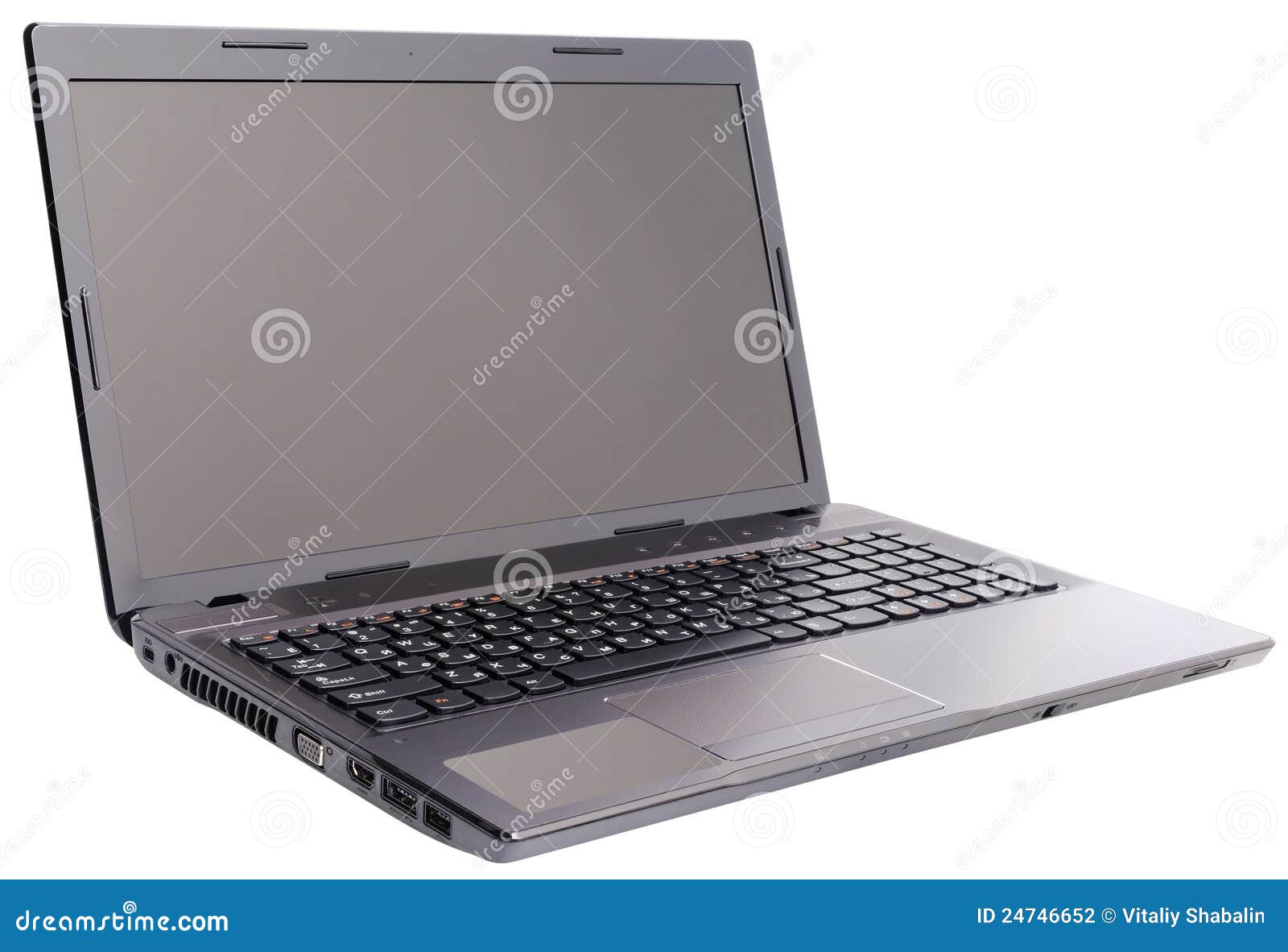 Laptop isolated on white stock photo. Image of computer - 24746652