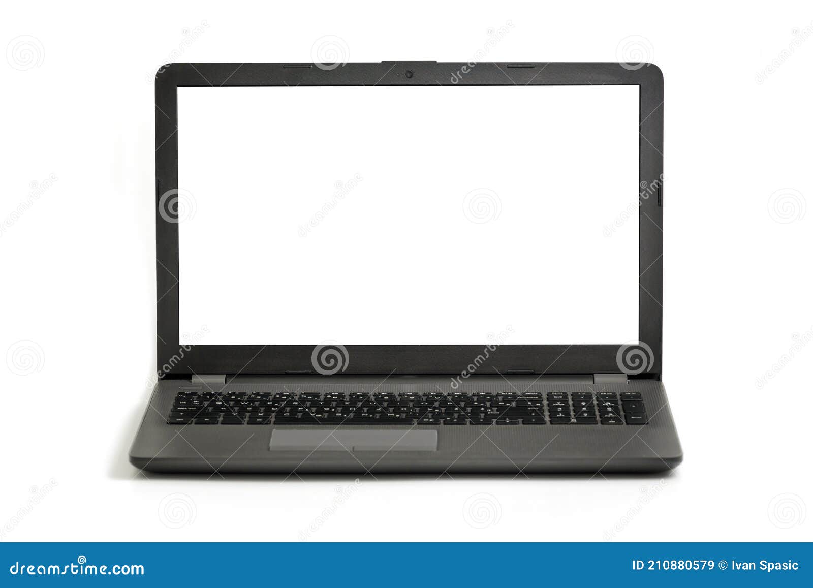 Laptop Isolated on White Background Stock Image - Image of mobility ...