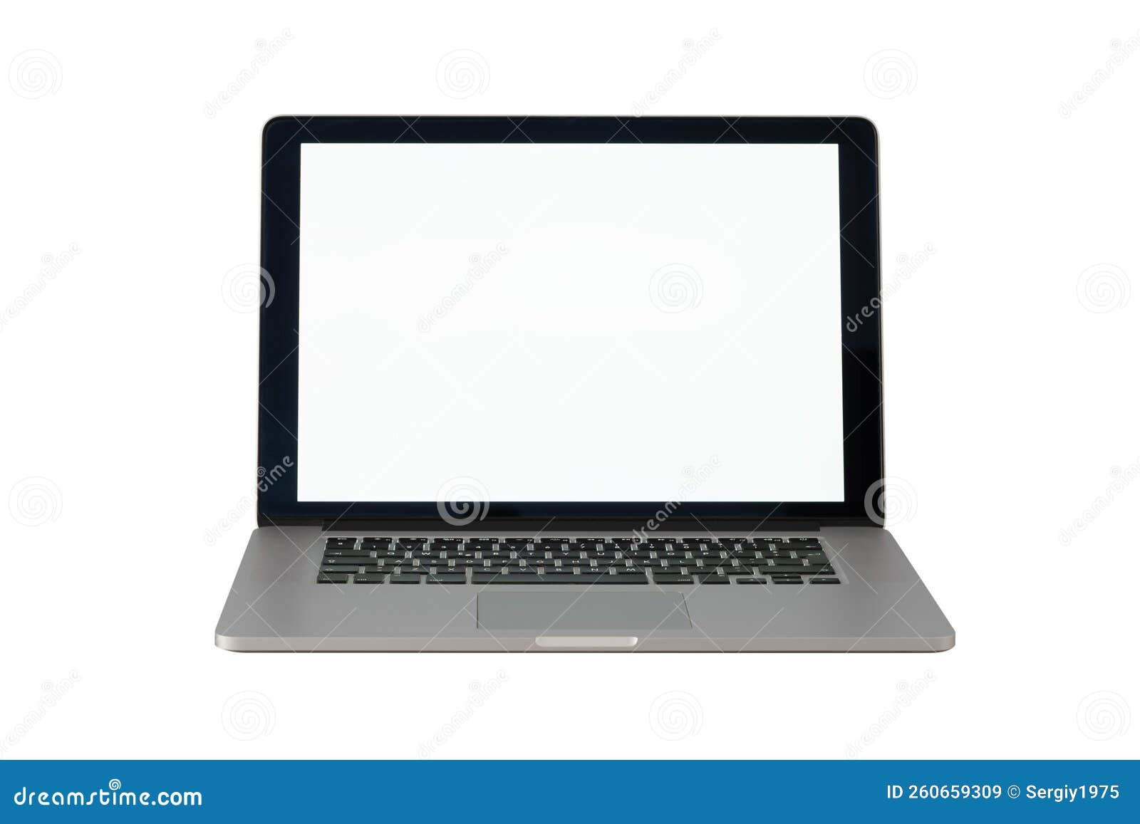 Laptop Isolated on White Background Stock Image - Image of equipment ...