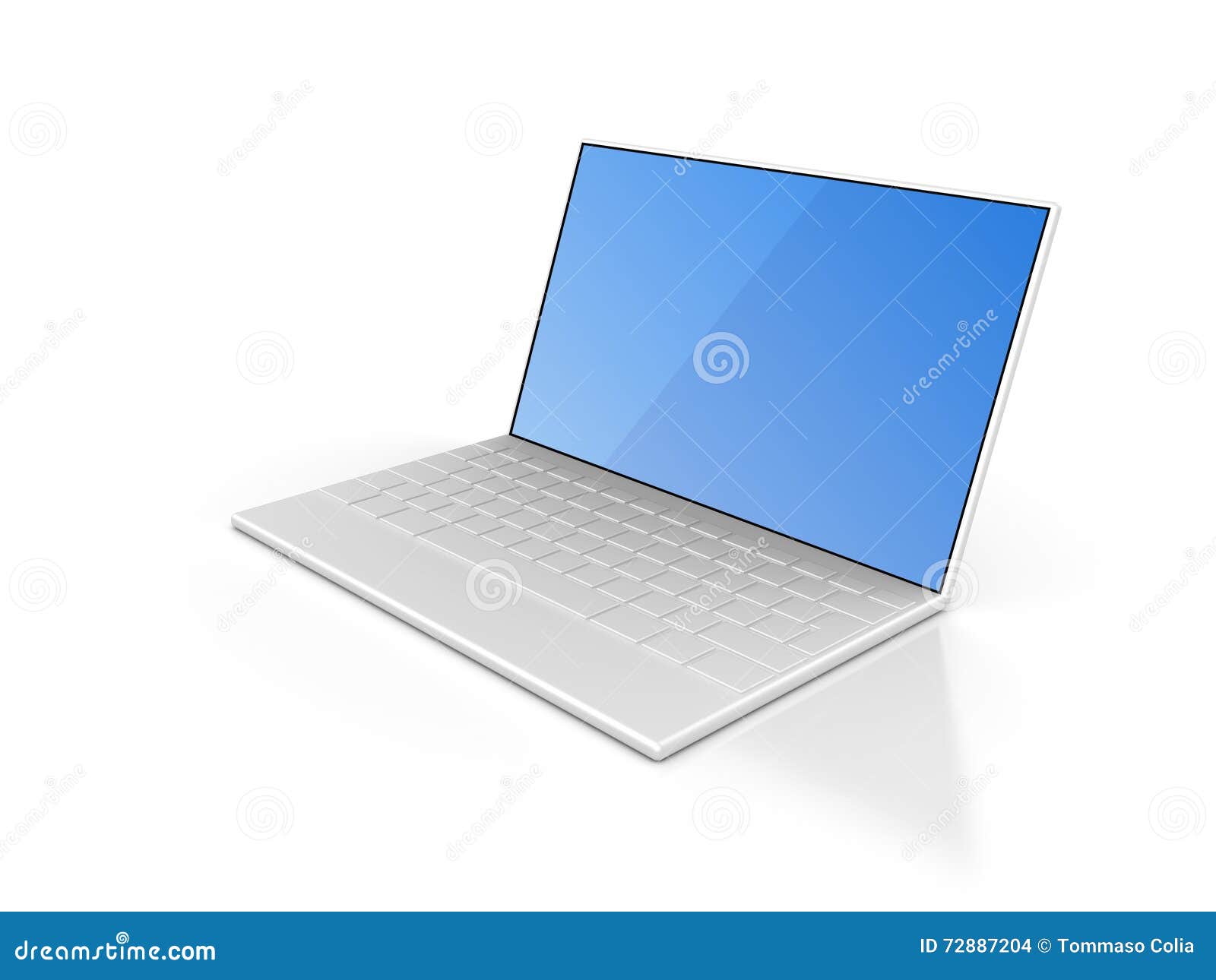 Laptop isolated on white stock illustration. Illustration of space ...