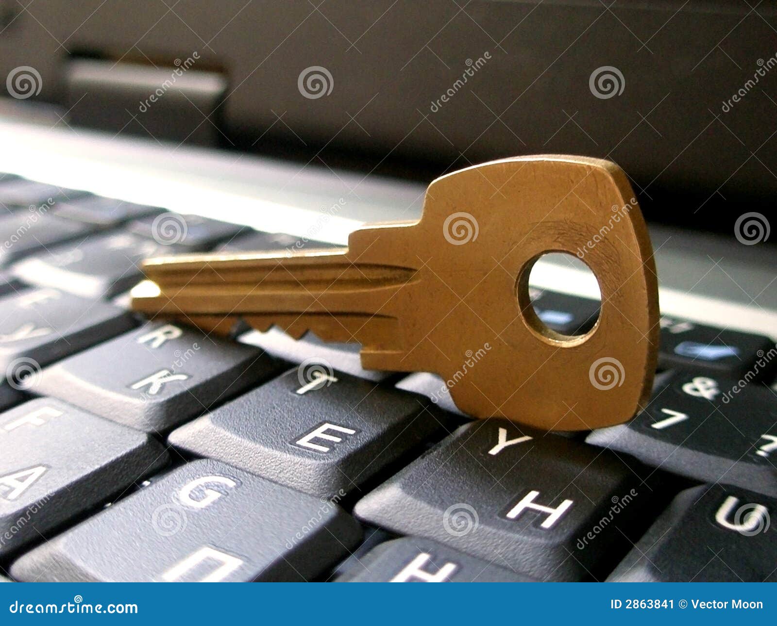 Laptop with key #3 stock image. Image of business, keyboard - 2863841