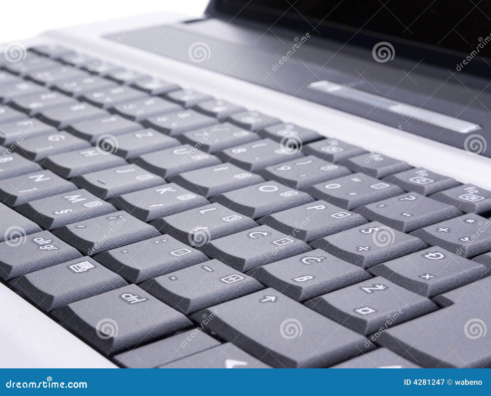 Laptop keyboard stock image. Image of office, cyrilic - 4281247