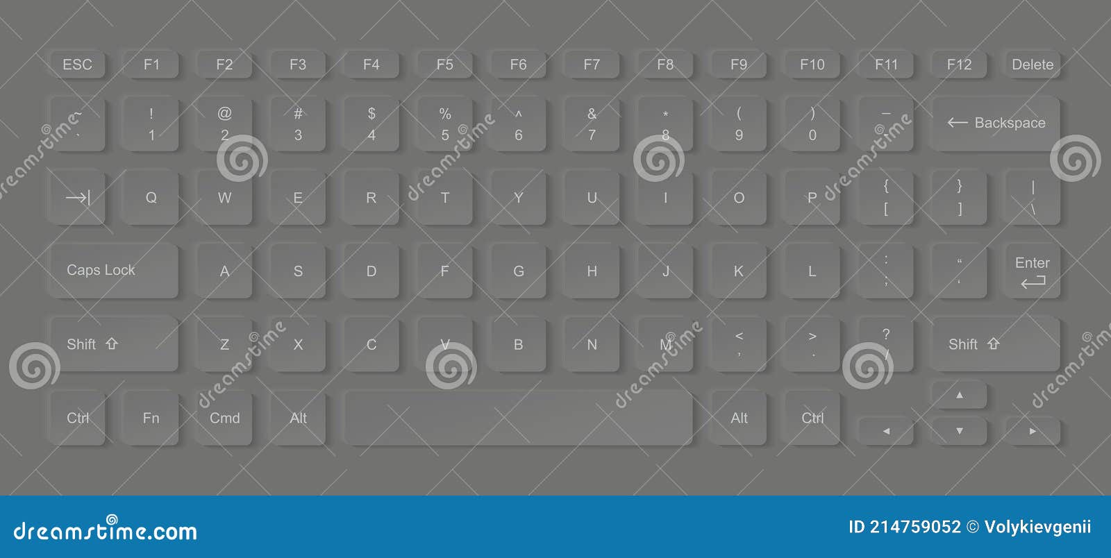 Laptop keyboard computer stock vector. Illustration of letter - 214759052