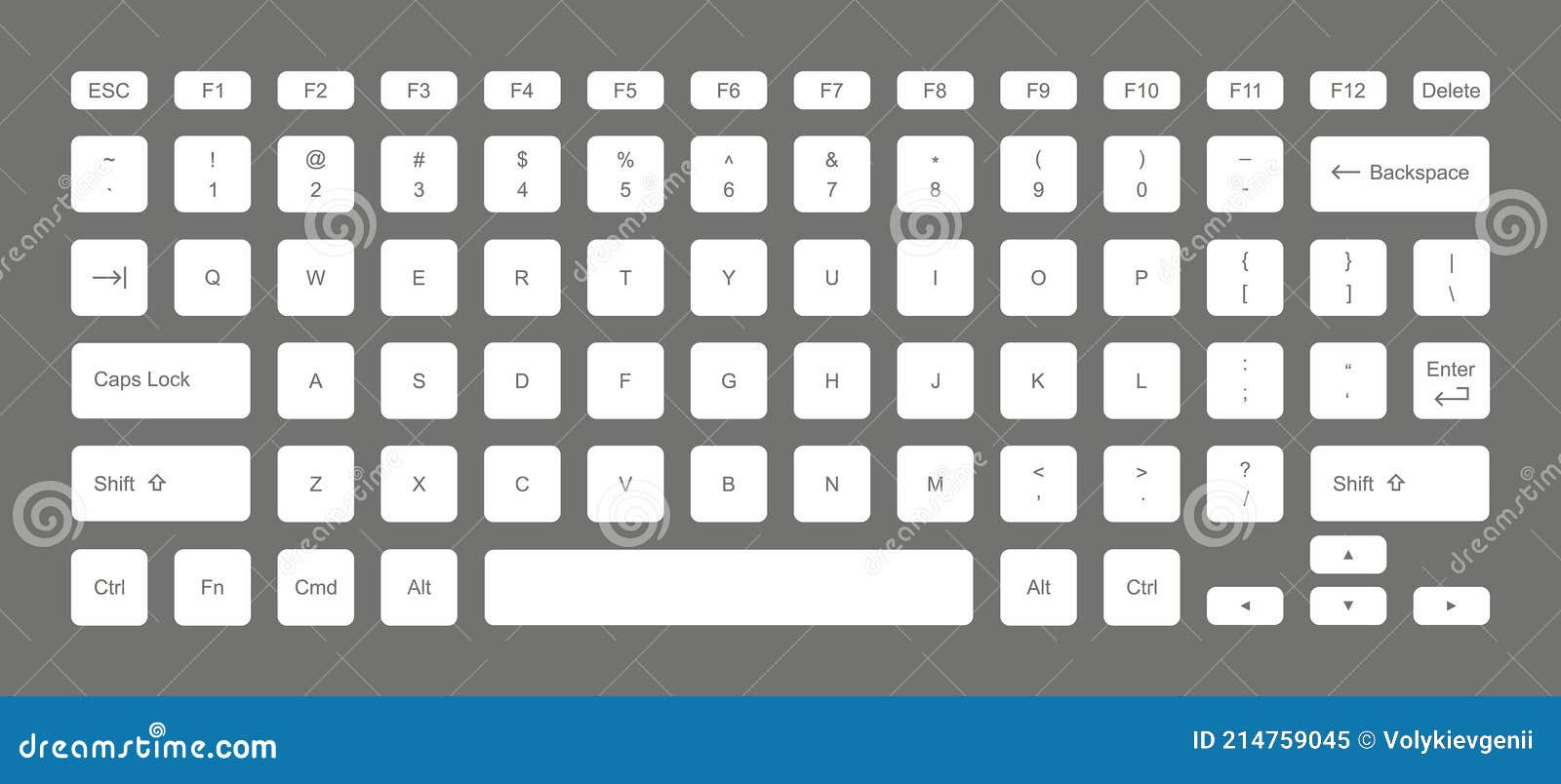 Laptop keyboard computer stock vector. Illustration of button - 214759045