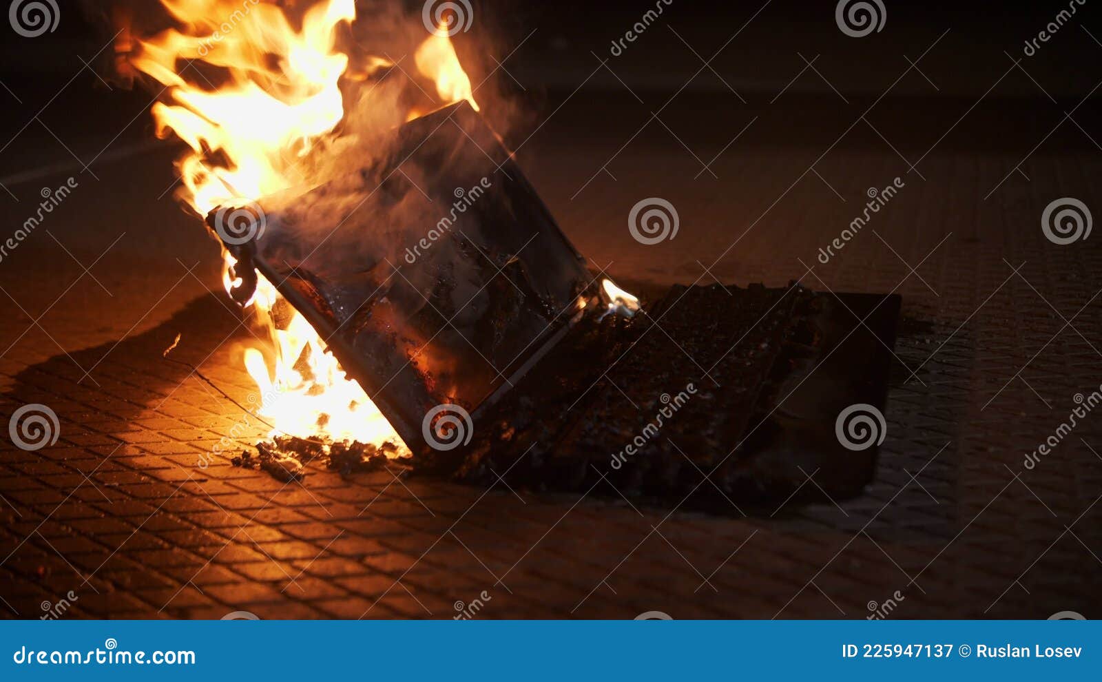 Laptop Keyboard on Fire and Melting Stock Video - Video of burning ...