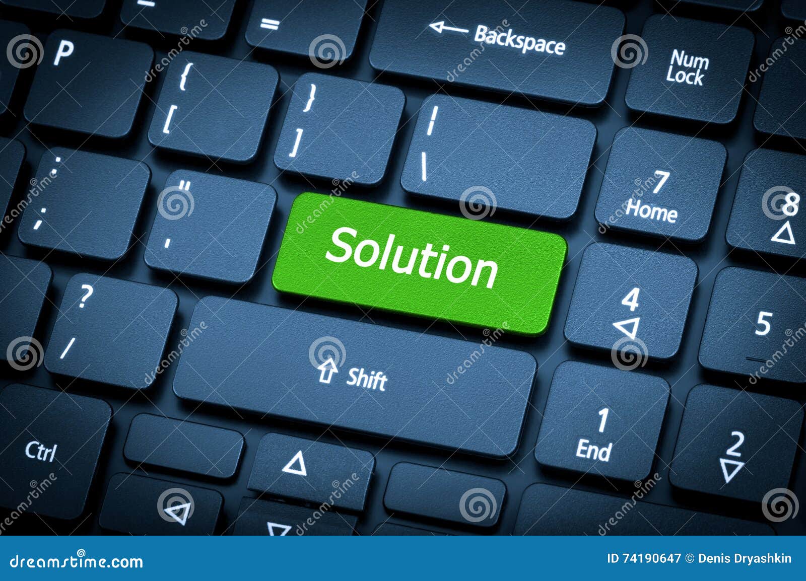 Laptop Keyboard. the Focus on the Solution Key Stock Image - Image of ...