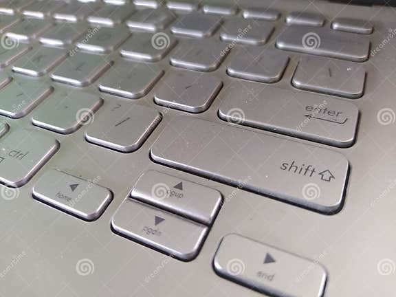 Laptop Keyboard Keys, Shift and Enter Keys Stock Photo - Image of enter ...