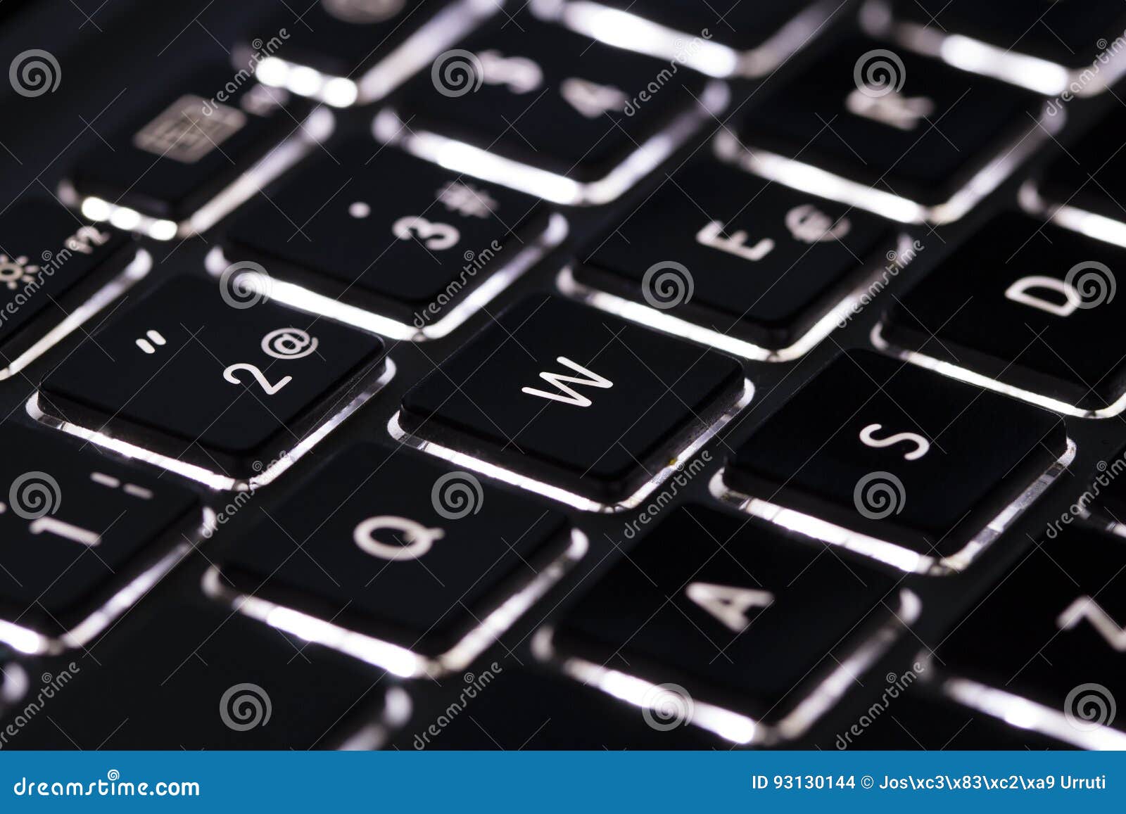 Laptop keyboard led stock photo. Image of closeup, keyboard - 93130144
