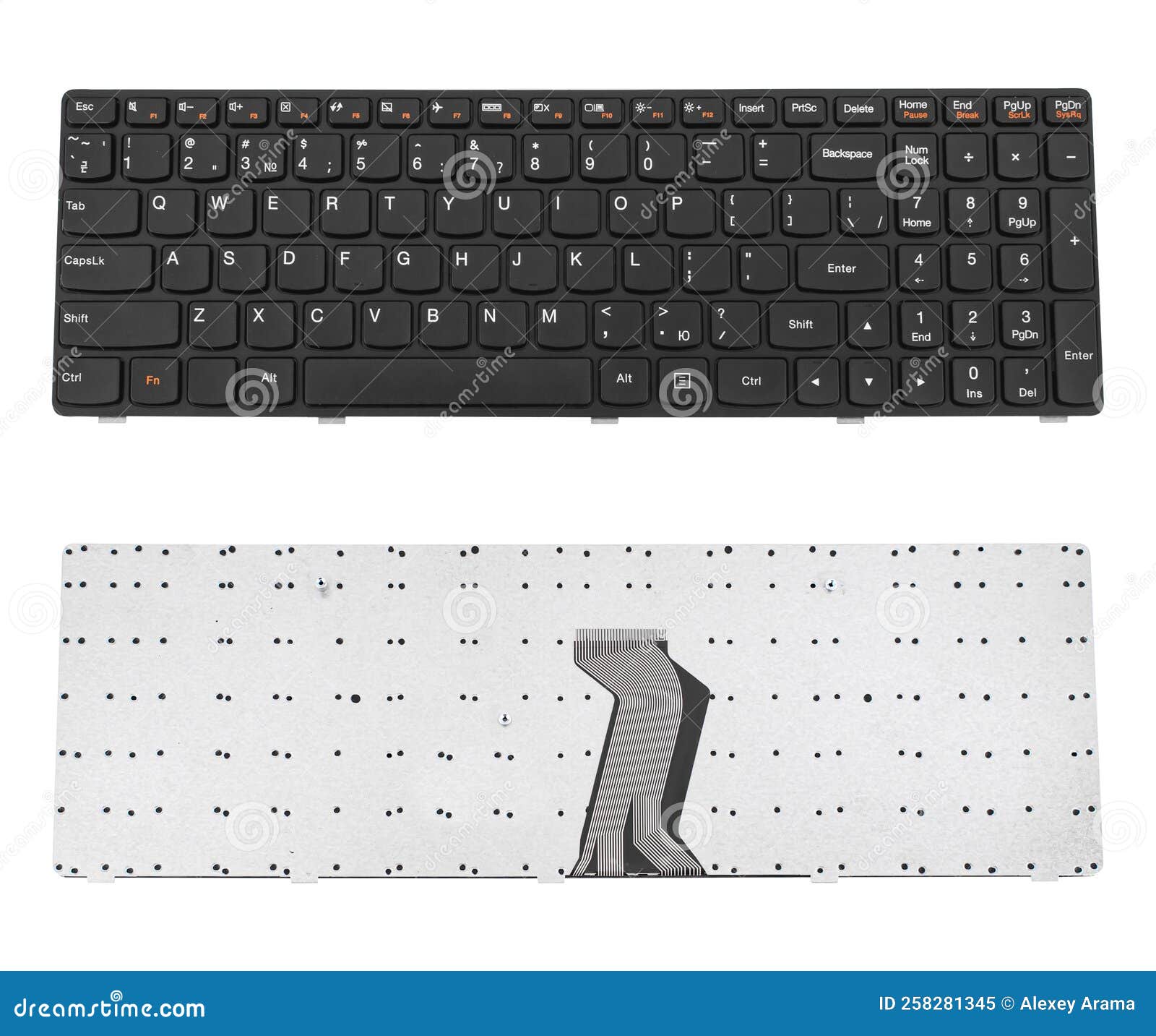 Laptop Keyboard, Spare Part for Laptop, on White Background Stock Image ...