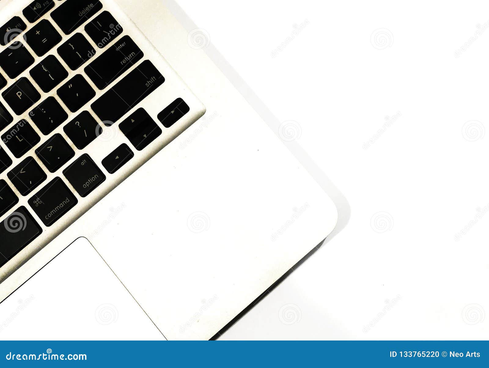 Laptop Keyboard on a White Background Stock Photo - Image of background ...