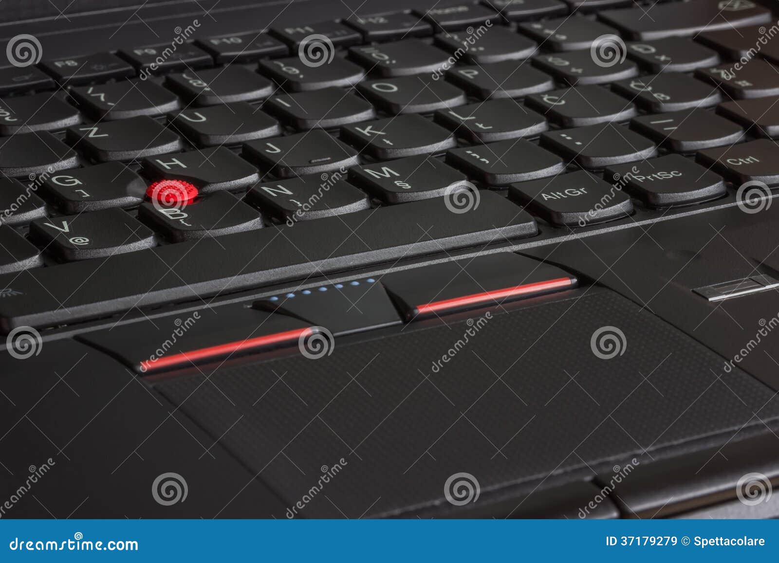 Laptop Keyboards with Pointing Stick and Fingerprint Reader Detail ...