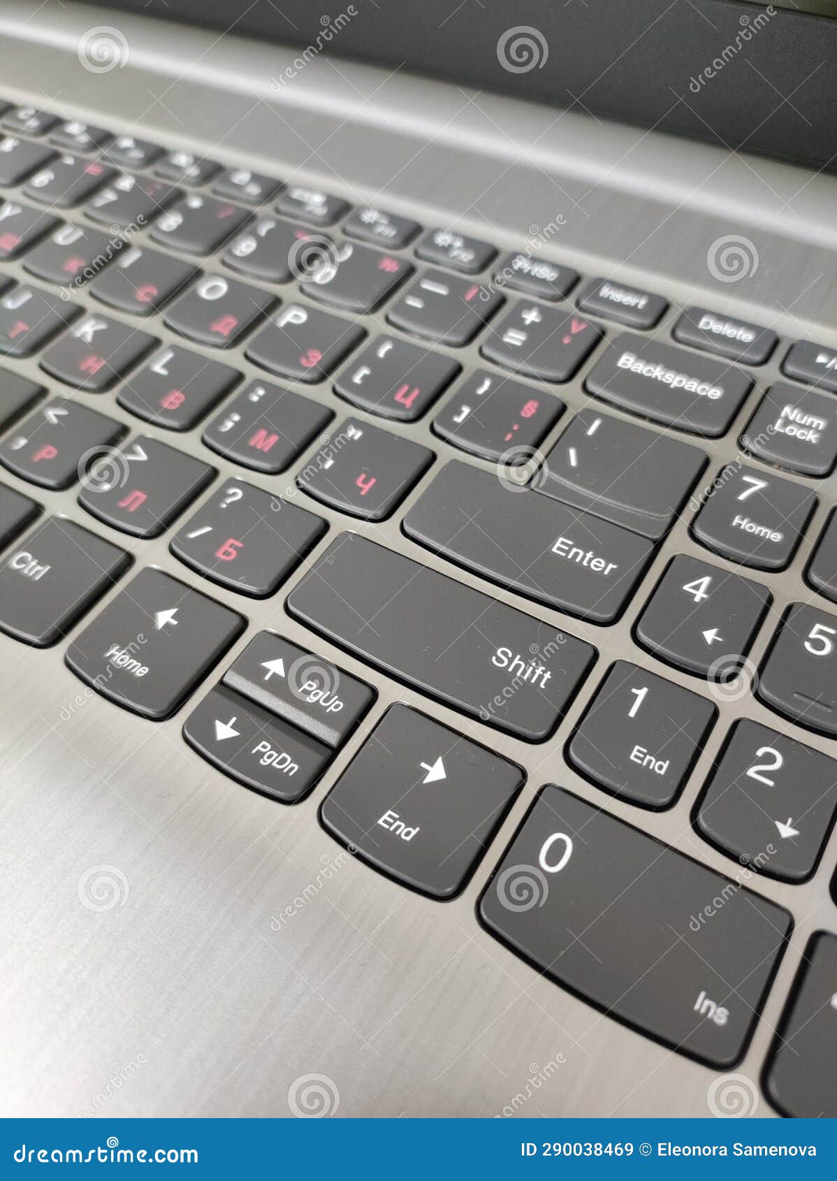 Laptop keyoard closeup stock image. Image of technology - 290038469
